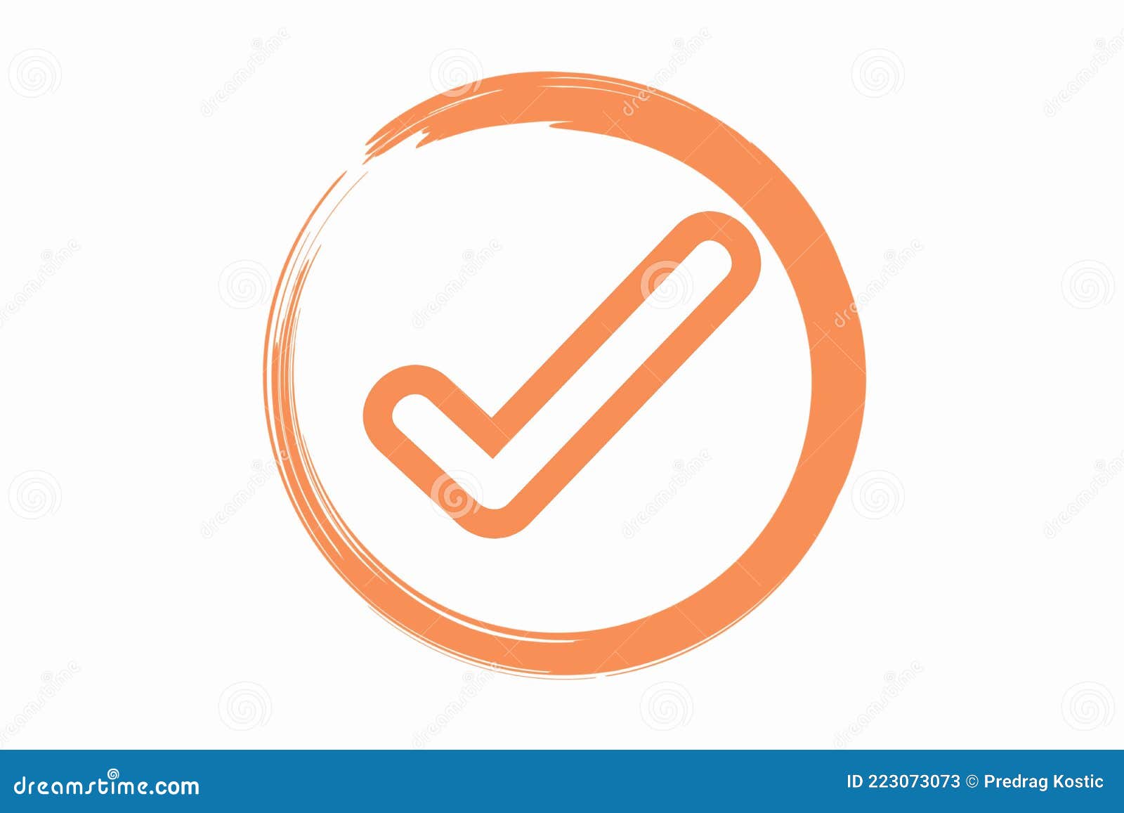 Signo aprobado stock de ilustración. Ilustración de creativo - 223073073