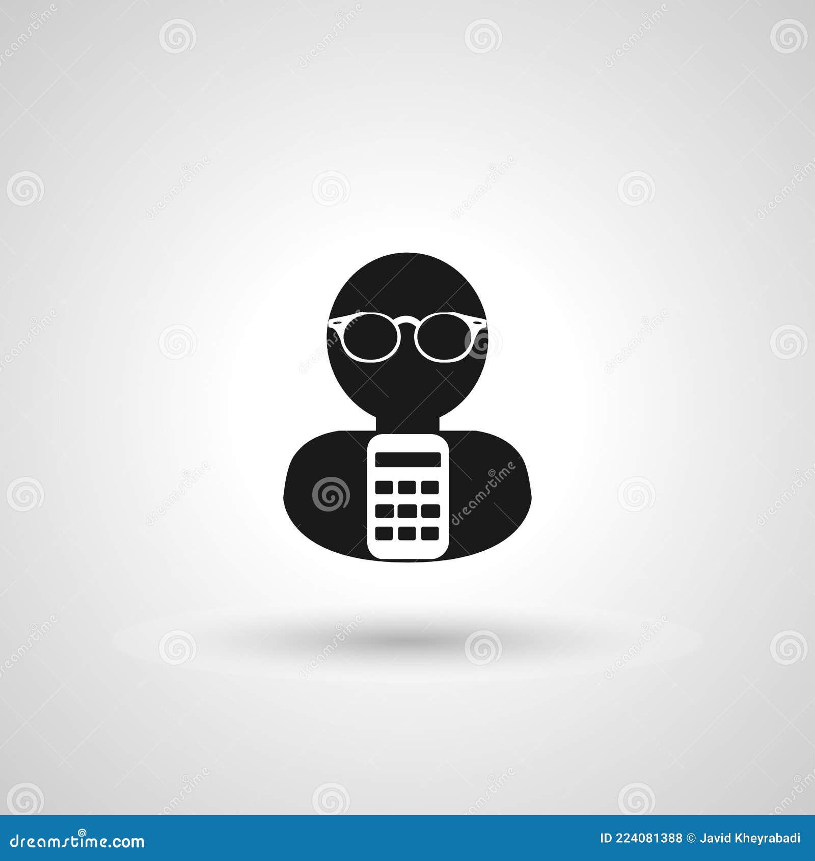 Signo Contable. Icono Simple De Contador Aislado Ilustración del Vector ...