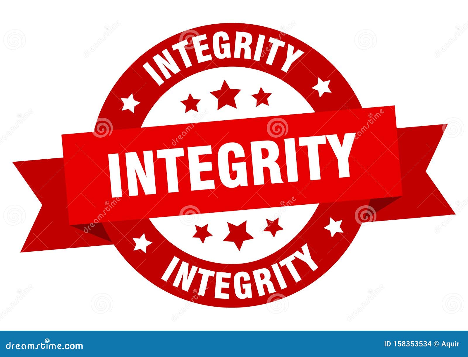 Signo De Cinta De Integridad Ilustración del Vector - Ilustración de ...