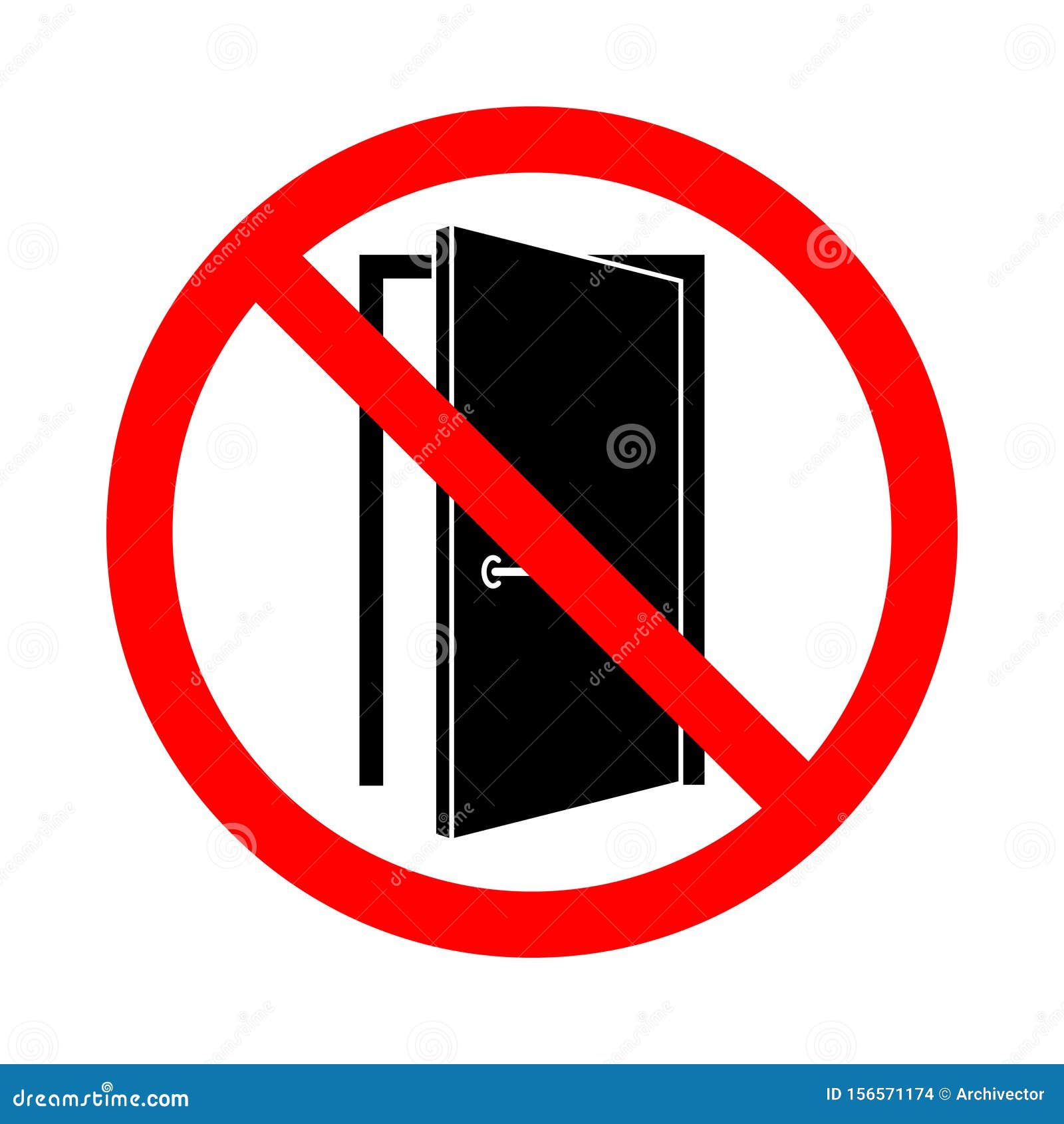 Signo De GrÃ¡fico De La Puerta Cerrada Ilustración del Vector ...