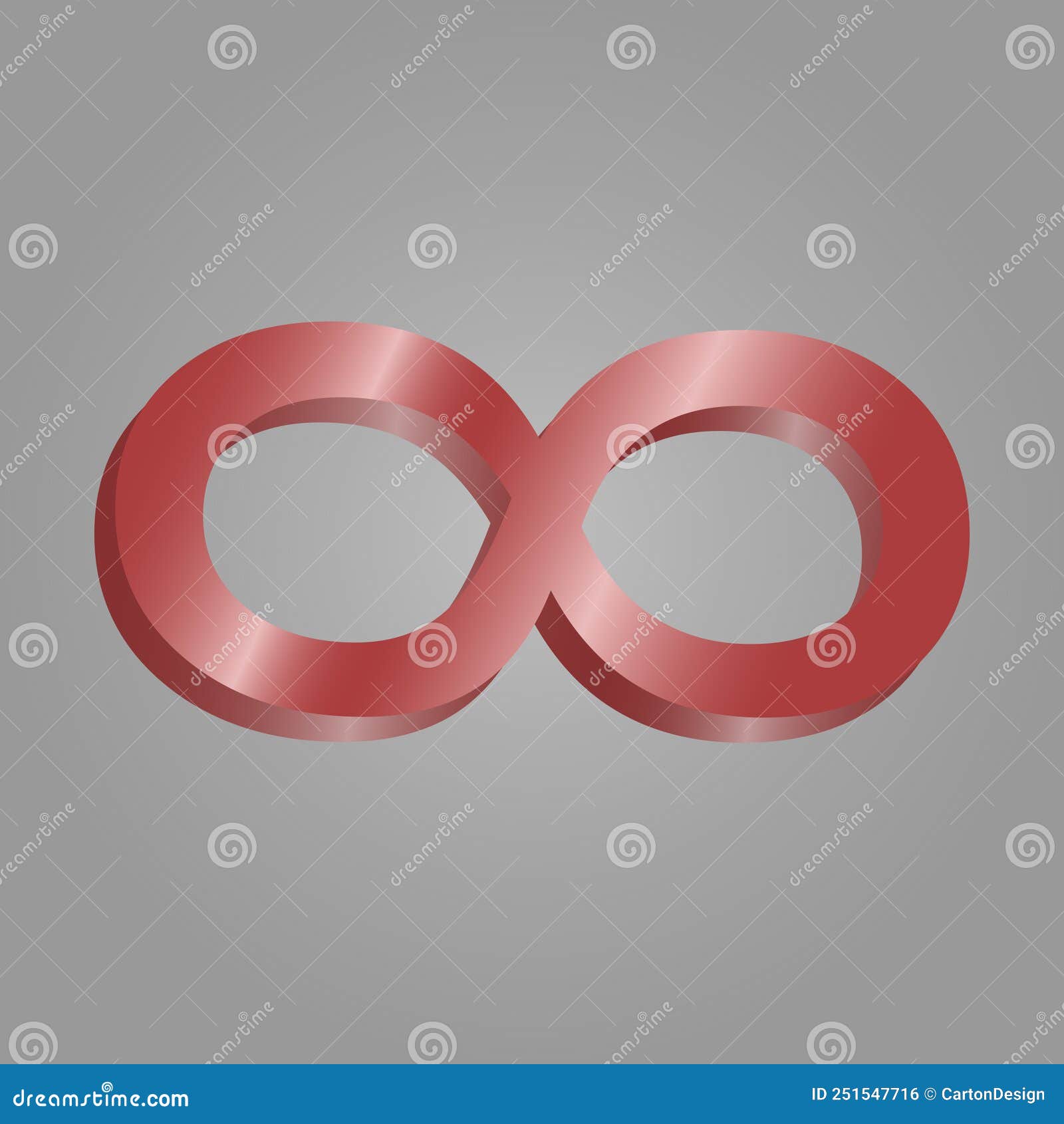 Signo de infinito rojo ilustración del vector. Ilustración de invertido ...