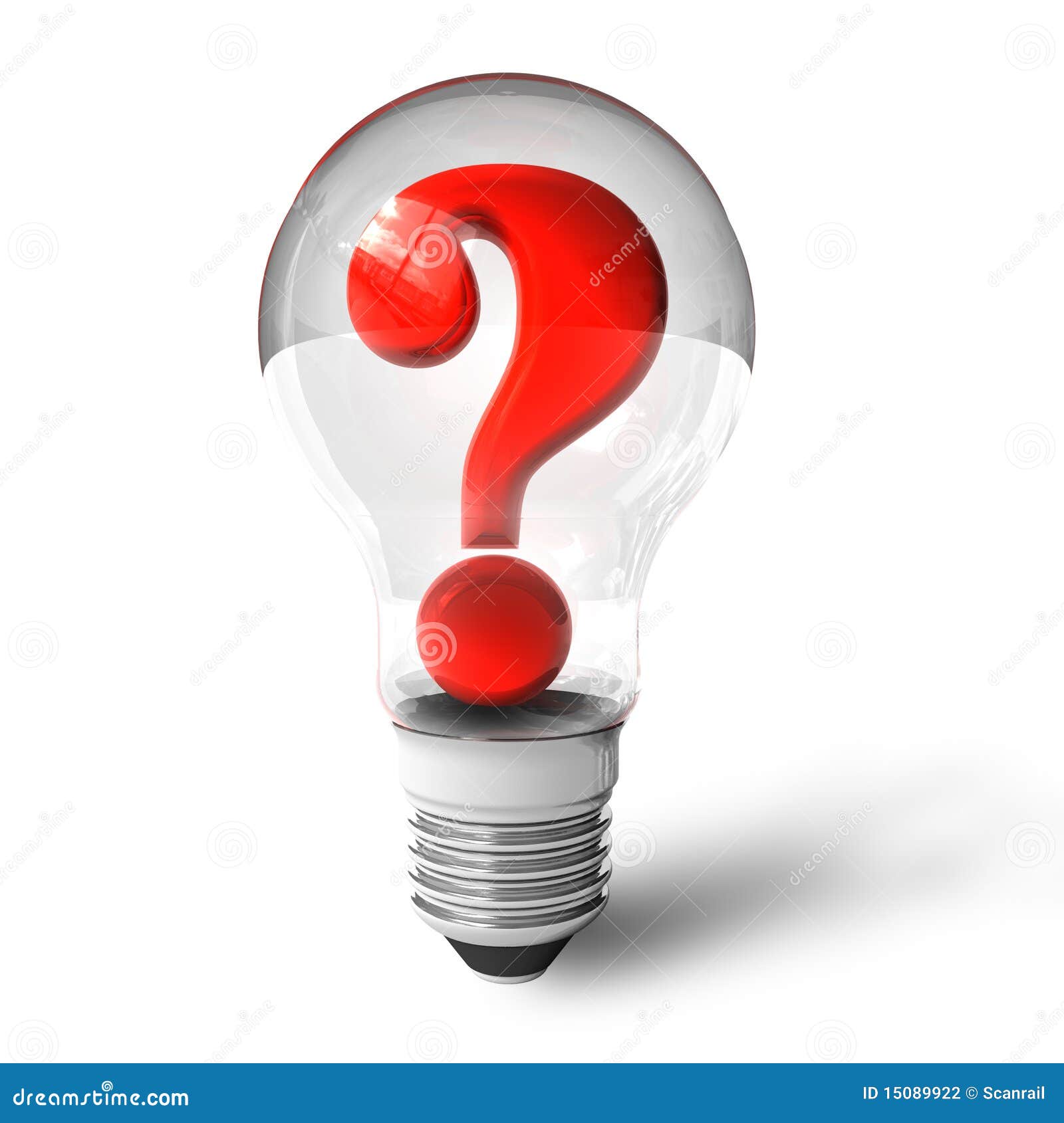 Signo De Interrogación En Bombilla Stock de ilustración - Ilustración ...