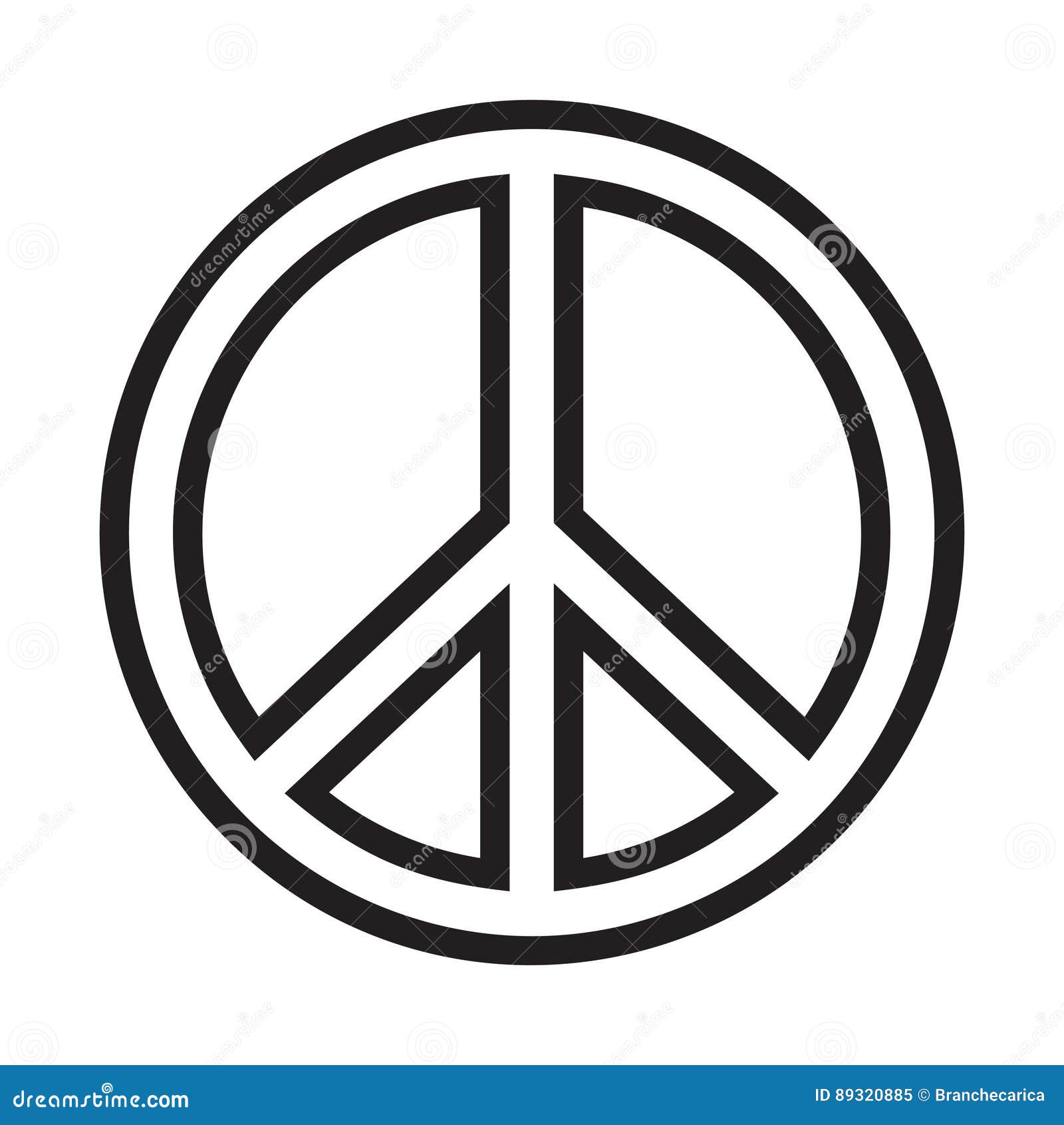 Signo de la paz ilustración del vector. Ilustración de retro - 89320885