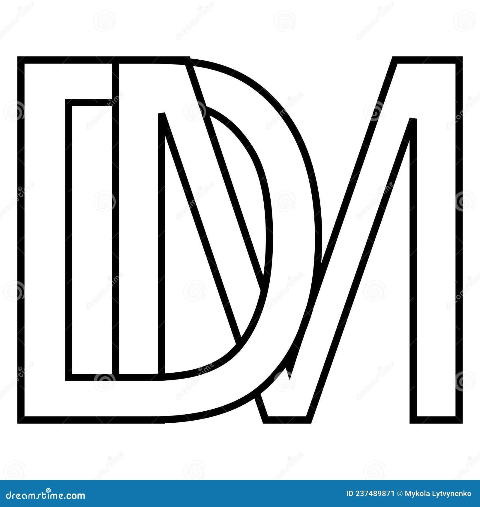Signo De Logotipo Dm Md Signo De Icono Dm Letras Entrelazadas D M ...