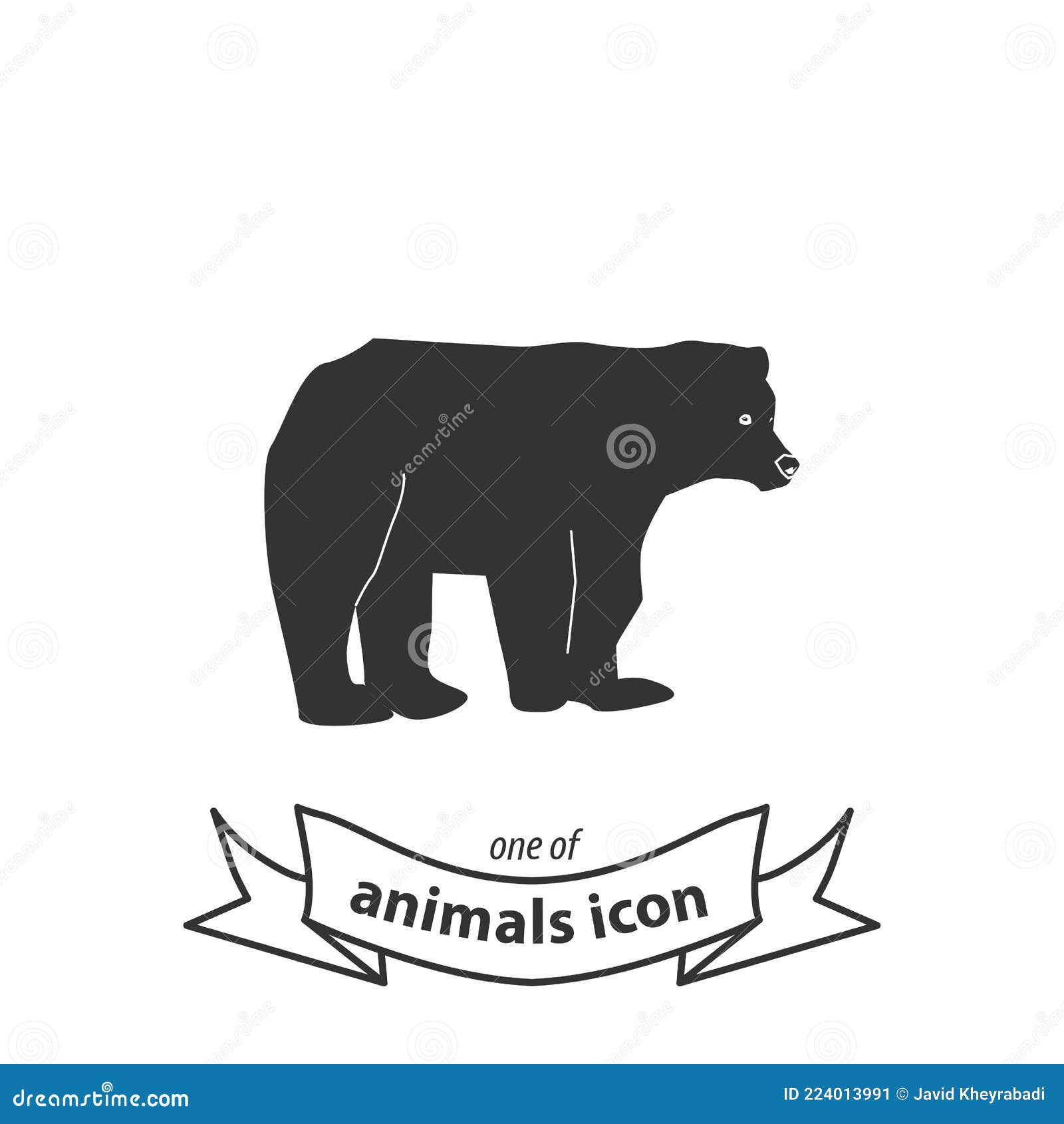 Signo De Oso. Icono Simple Y Aislado Ilustración del Vector ...