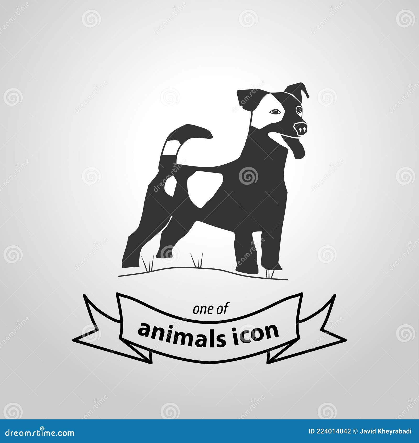 Signo De Perro. Icono Simple De Perro Aislado Ilustración del Vector ...