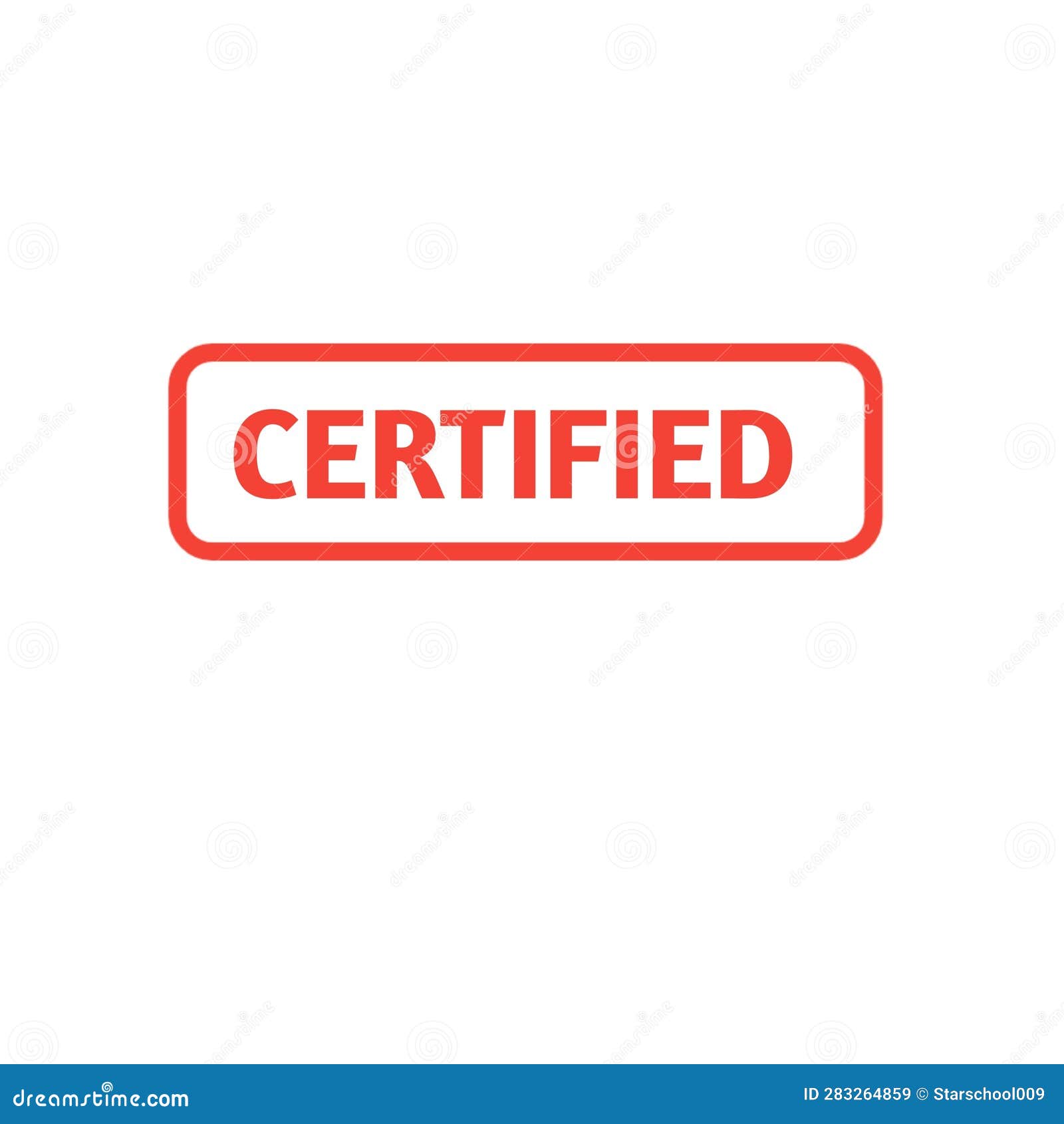 Signo de texto certificado stock de ilustración. Ilustración de ...