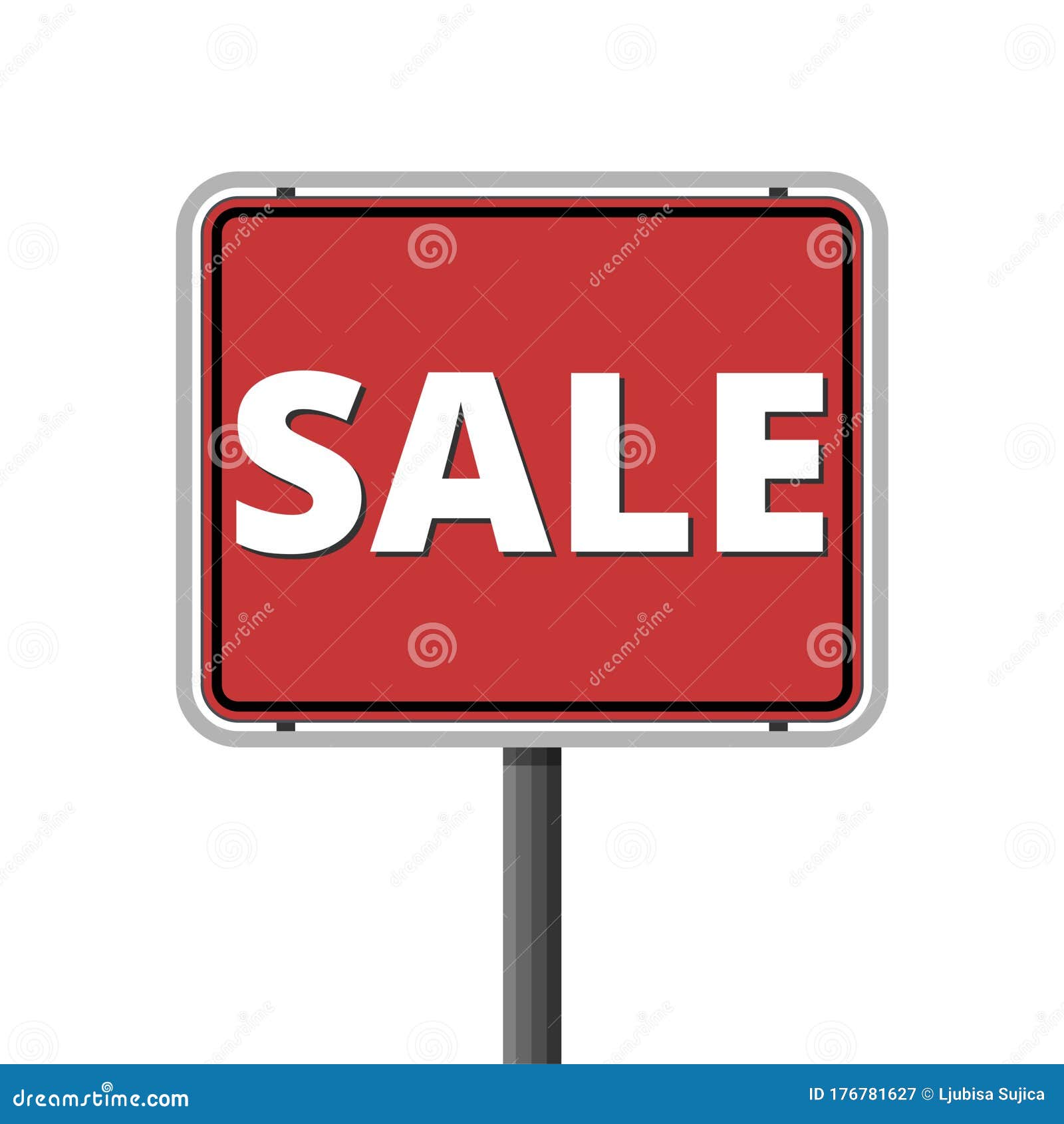 Signo de venta ilustración del vector. Ilustración de color - 176781627