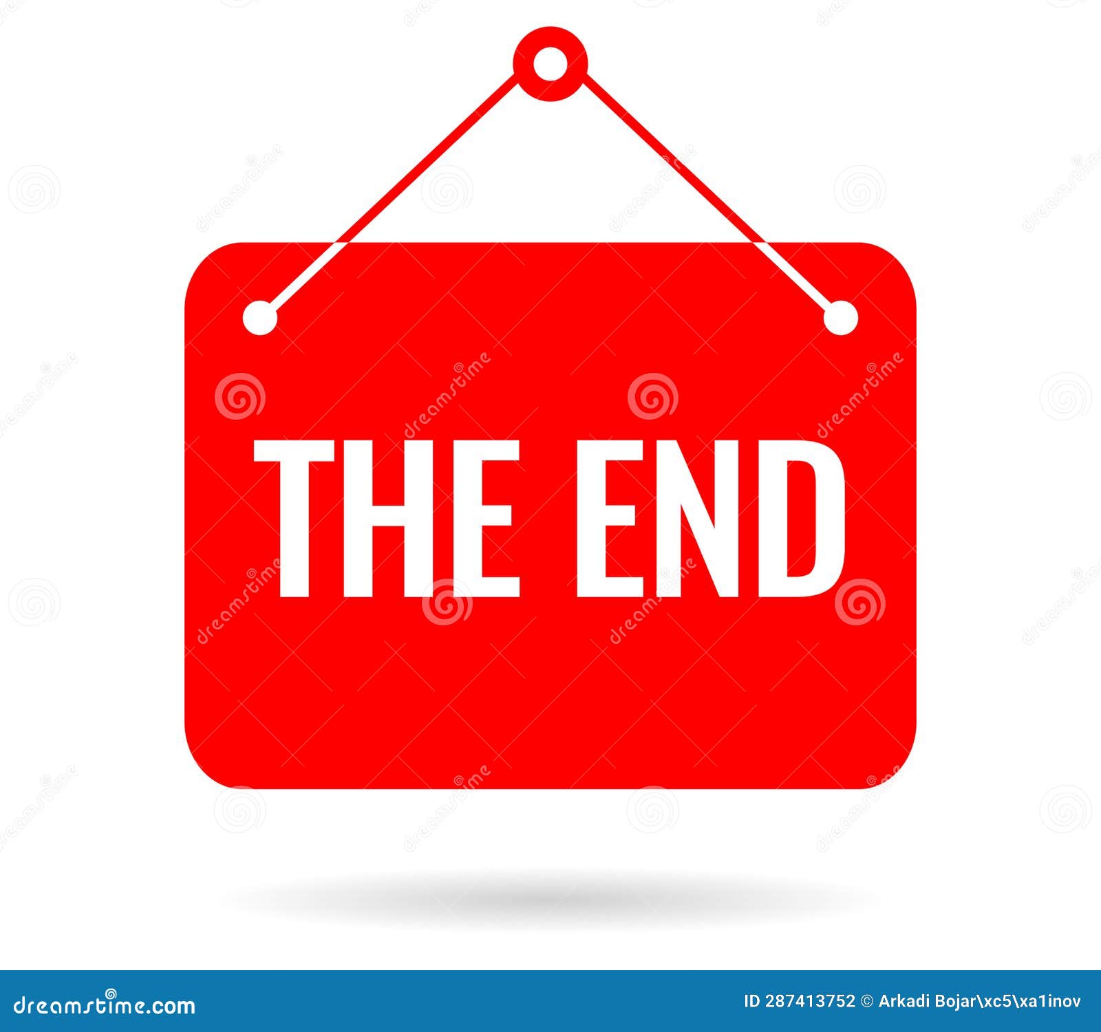 Signo del vector final ilustración del vector. Ilustración de plano ...