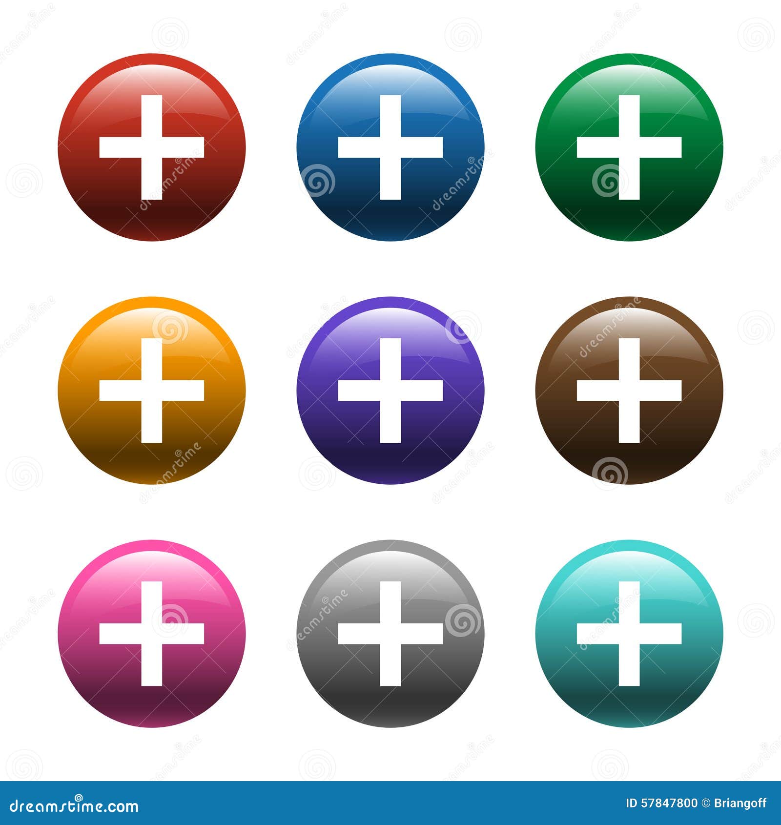 Signo Más Colorido Redondo 3D Ilustración del Vector - Ilustración de ...