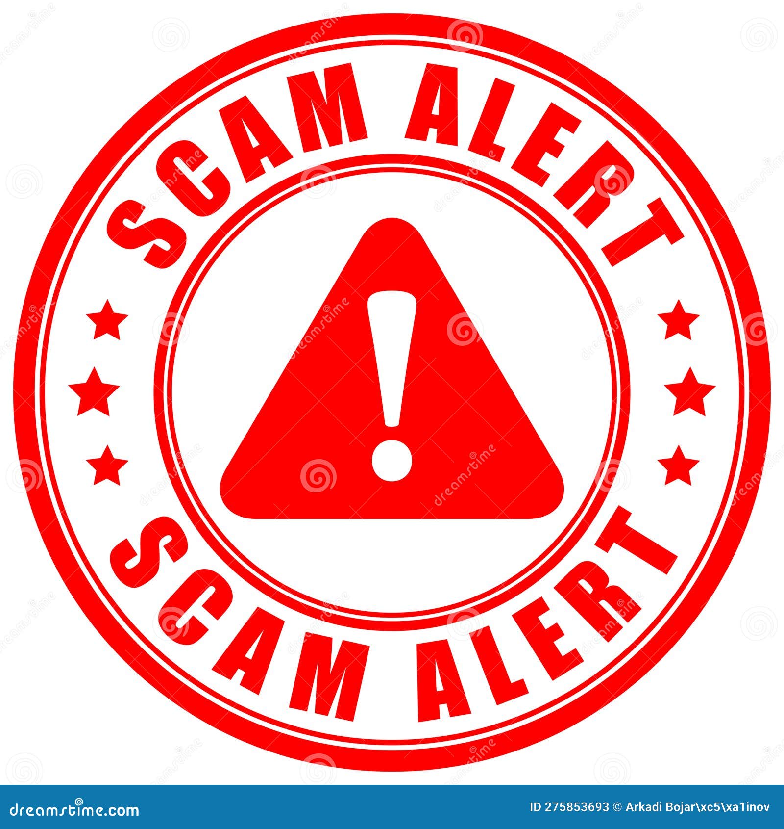 Signo Vectorial De Alerta De Scam Ilustración del Vector - Ilustración ...