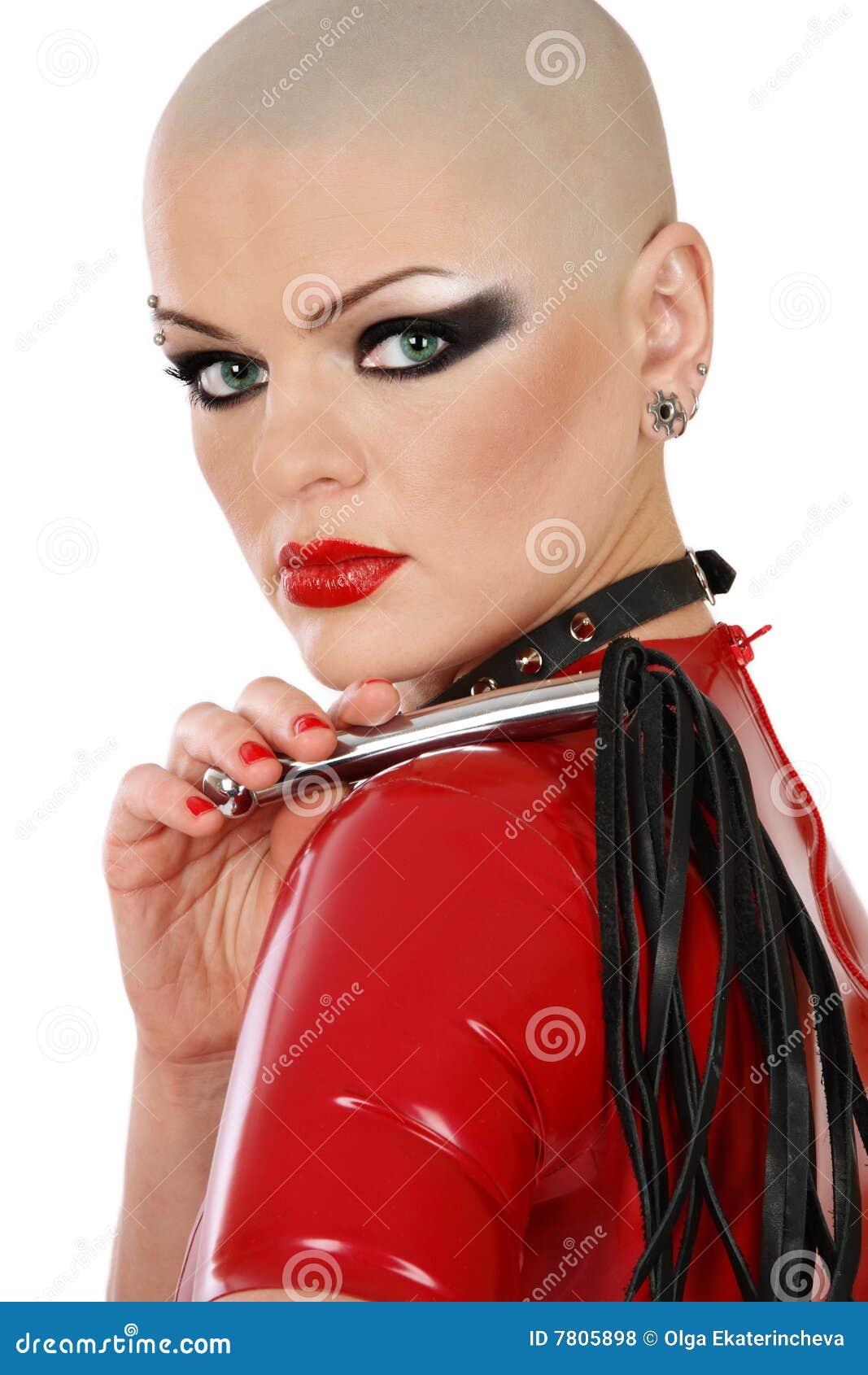 Signora con la frusta fotografia stock. Immagine di faccia - 7805898