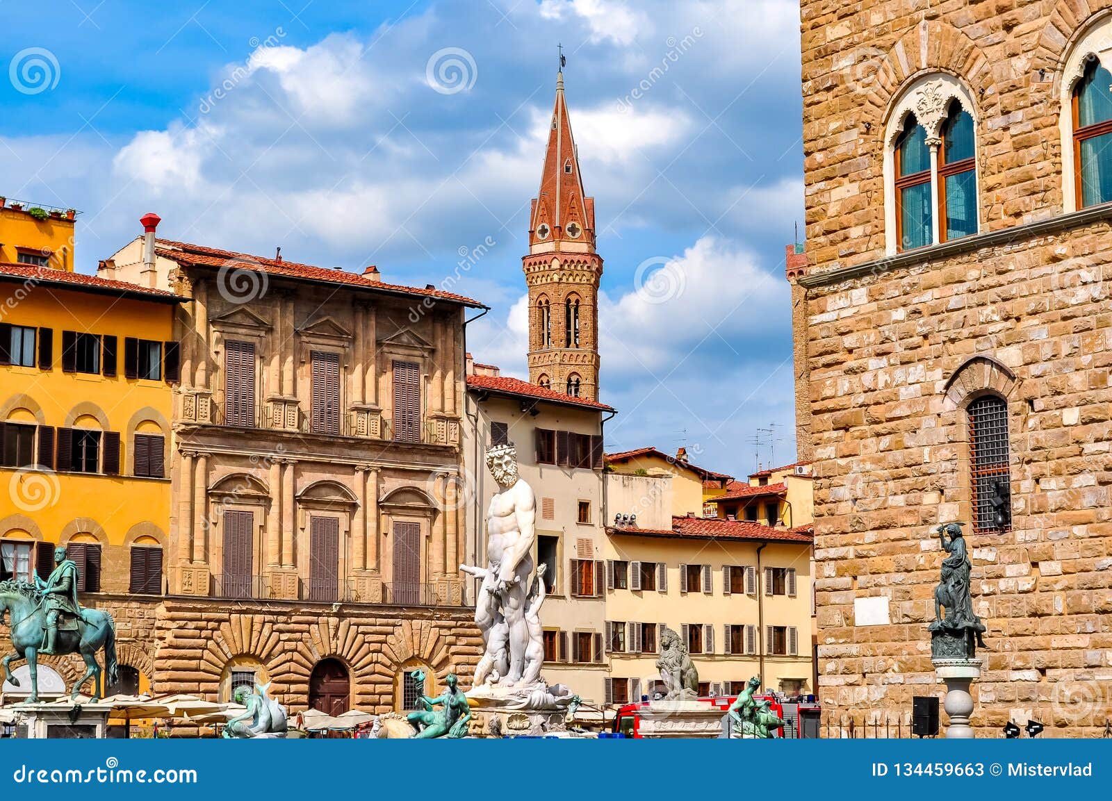 Signoria Square in Center of Florence, Italy Editorial Stock Photo ...
