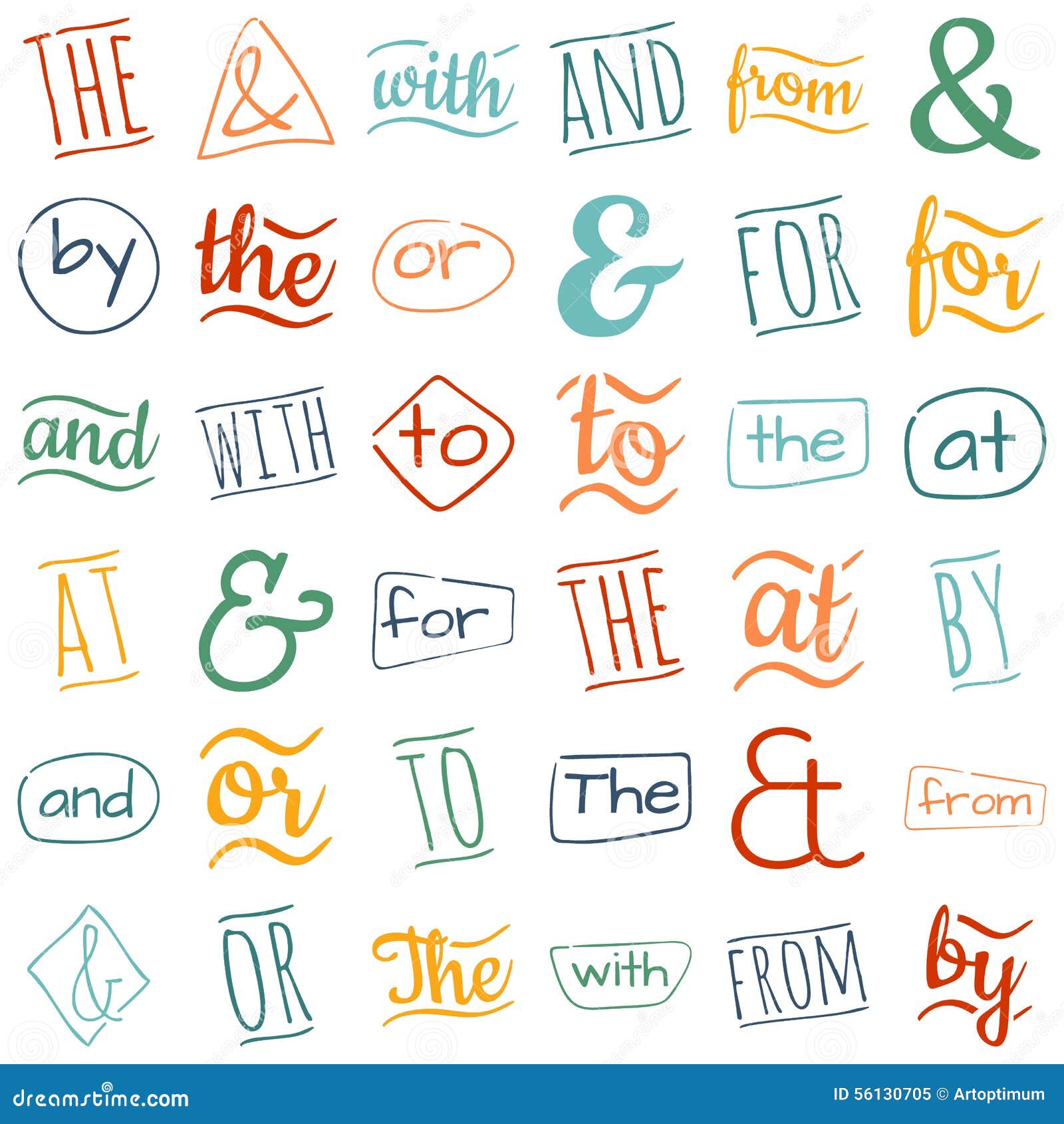 Signos "&" y lemas ilustración del vector. Ilustración de tiza - 56130705