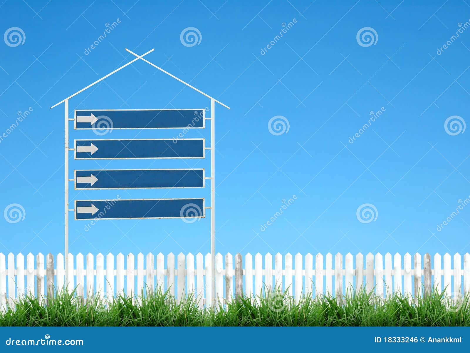 Signpost stock photo. Image of guide, blue, green, panel - 18333246