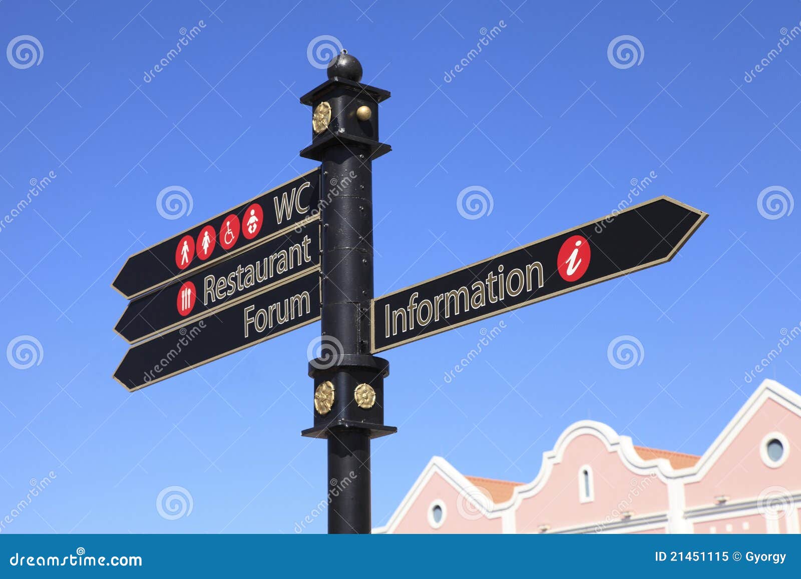 Signpost stock image. Image of mall, crossroads, commercial - 21451115