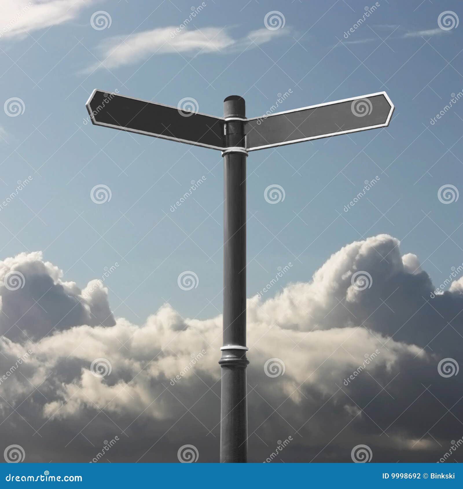 Signpost stock photo. Image of turn, sign, roadsign, post - 9998692