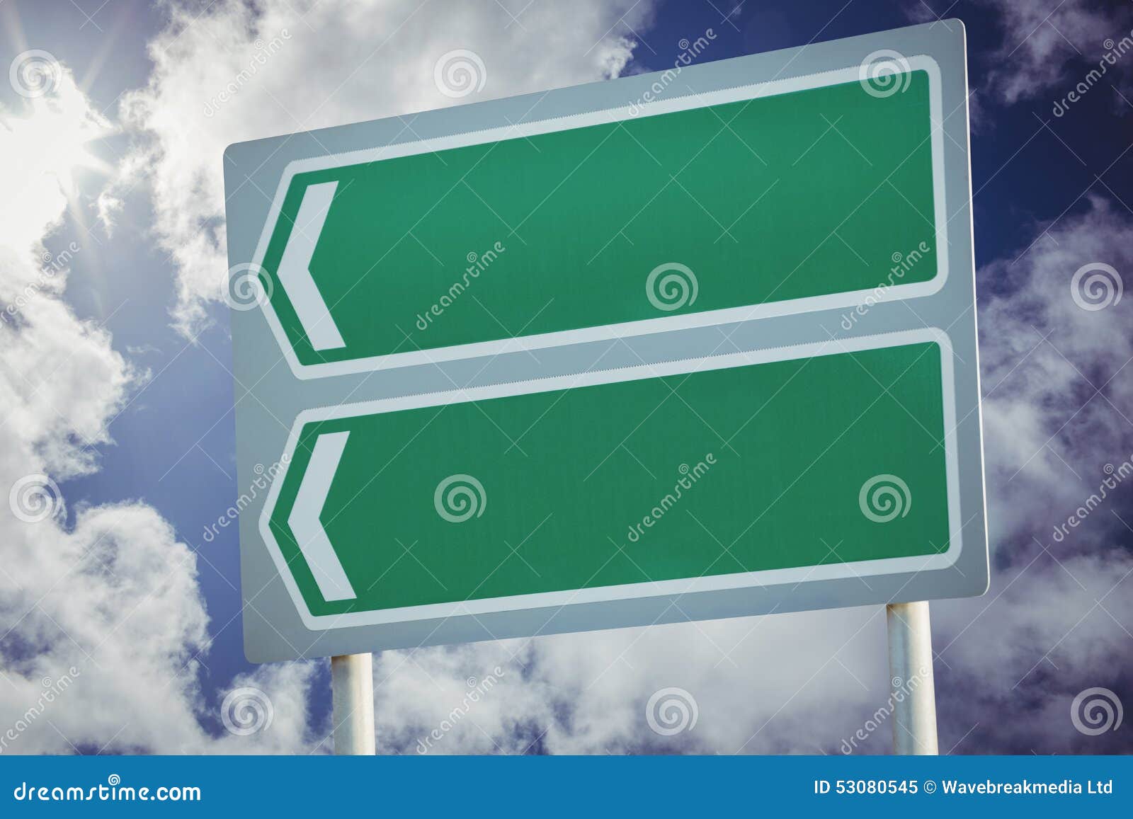 Signpost Arrows with Copy Space Stock Image - Image of space, people ...