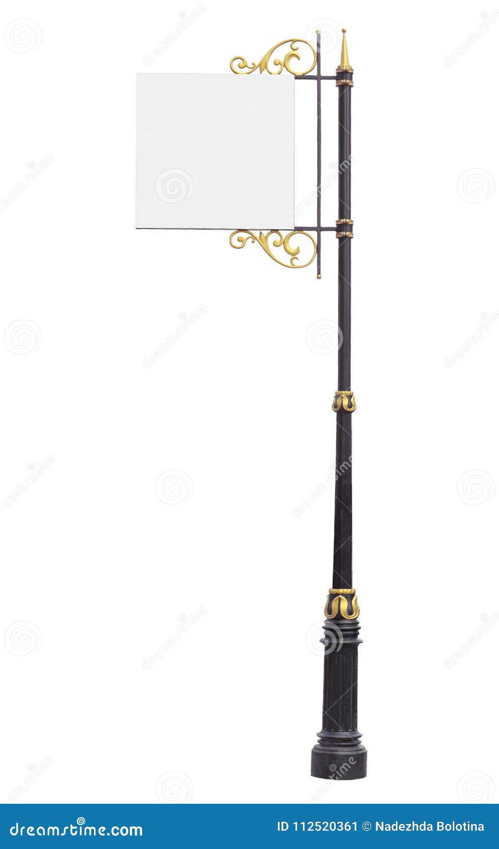 Signpost Isolated Over White Stock Image - Image of display, metal ...