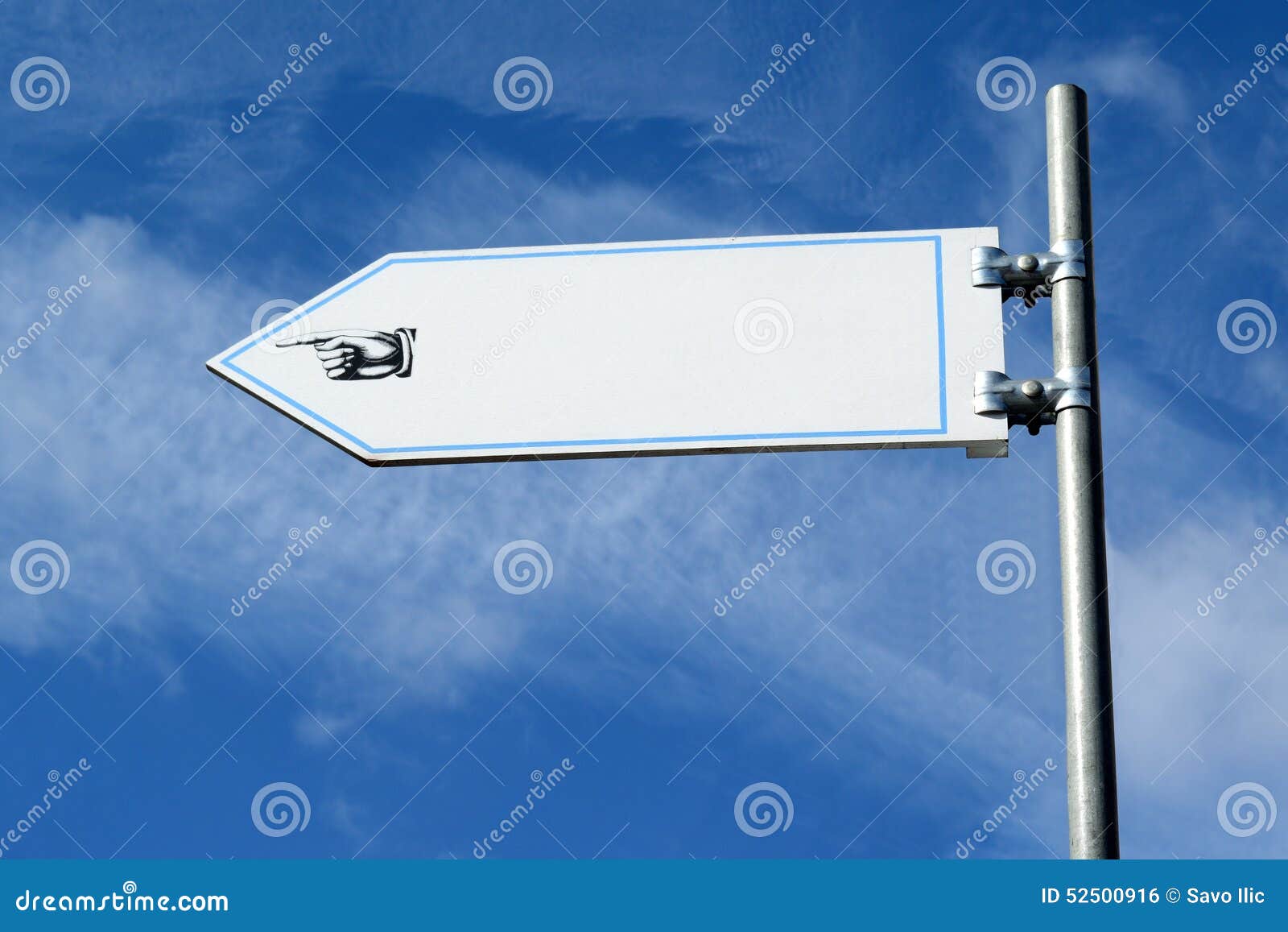 Signpost stock photo. Image of post, sign, hand, pointing - 52500916