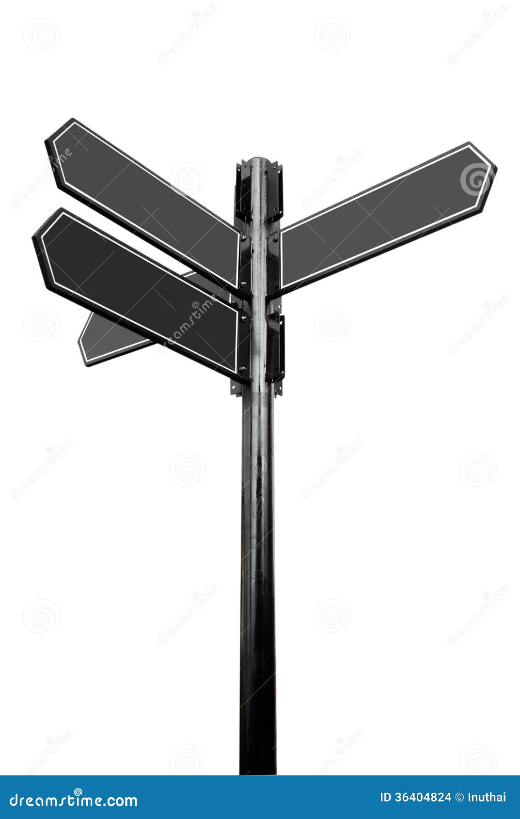 Signpost with Blank Spaces for Text. Stock Photo - Image of signage ...