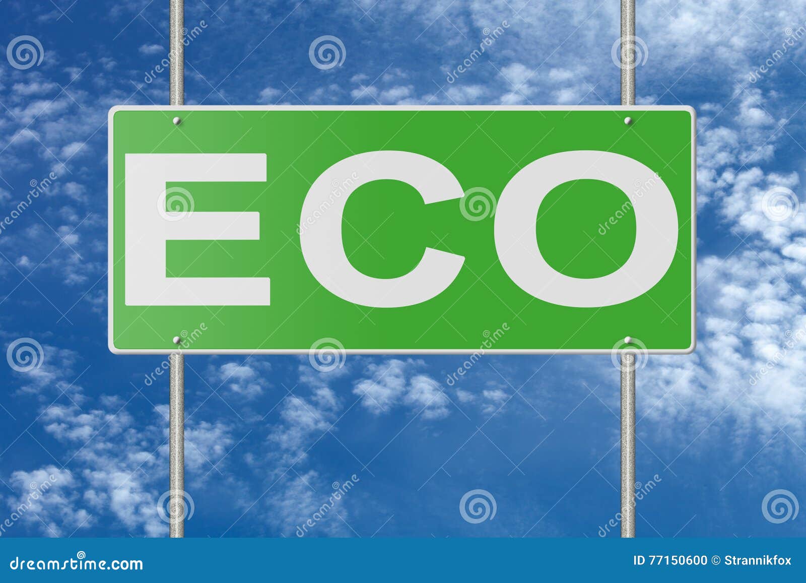Signpost On Blue Nameplate On Sky Background Stock Photography ...