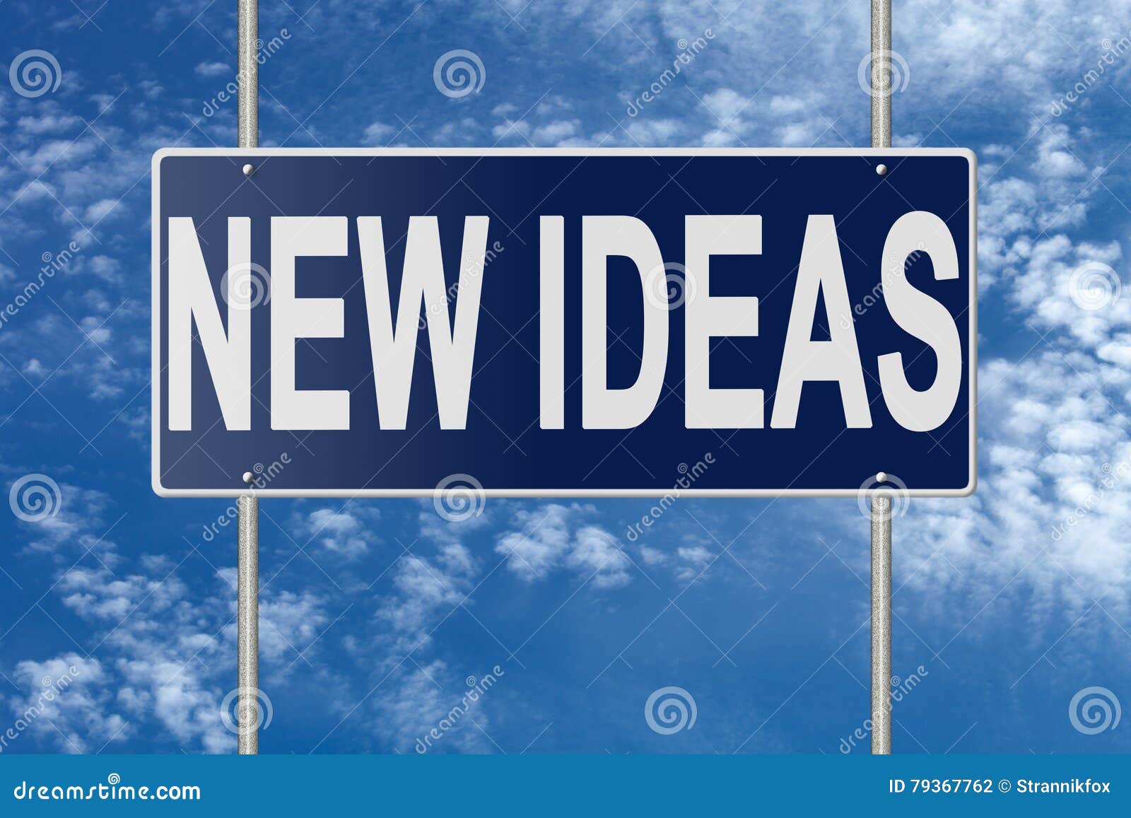 Signpost on Blue Nameplate on Sky Background Stock Illustration ...