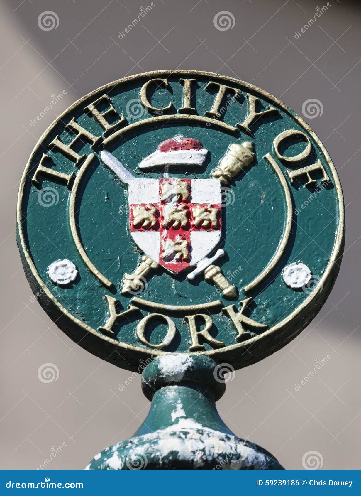A Signpost for the City of York Stock Photo - Image of destinations ...