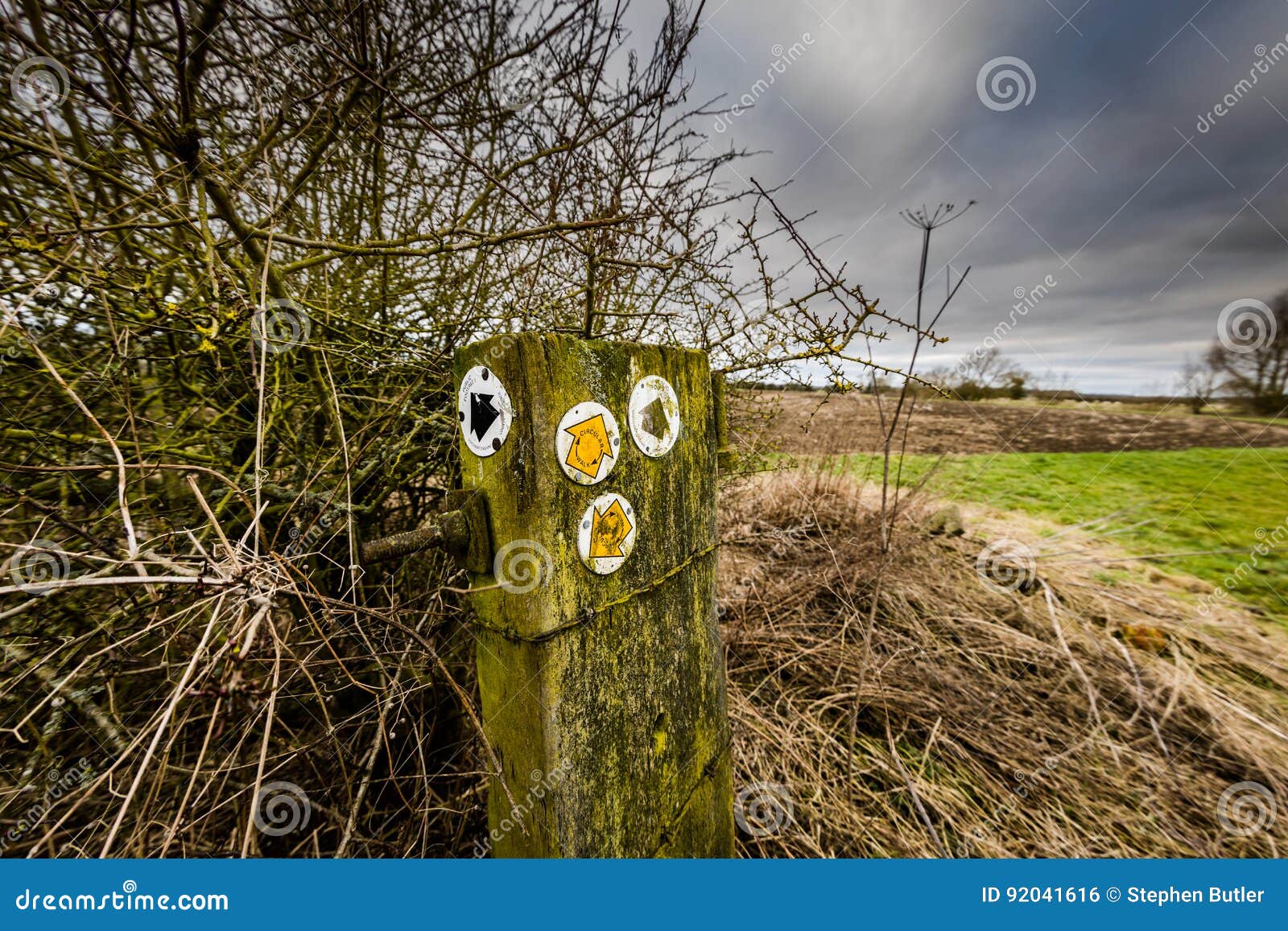 Signpost in the Countryside Stock Photo - Image of mirror, farmland ...