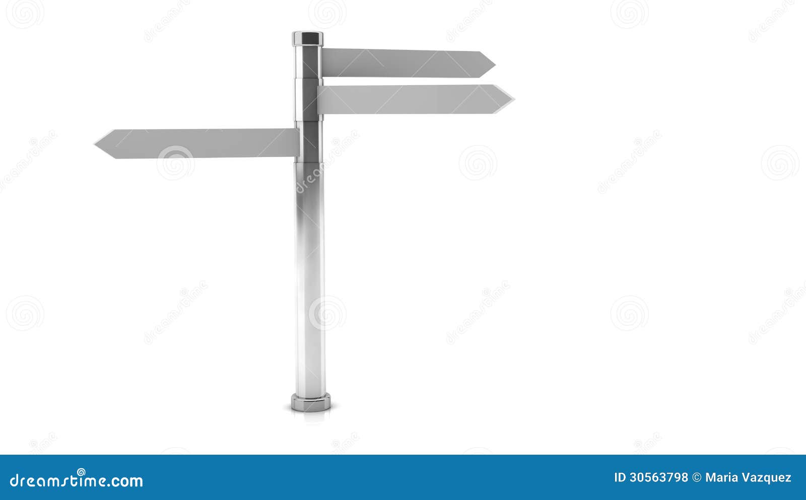 Signpost in 3d stock illustration. Illustration of directional - 30563798