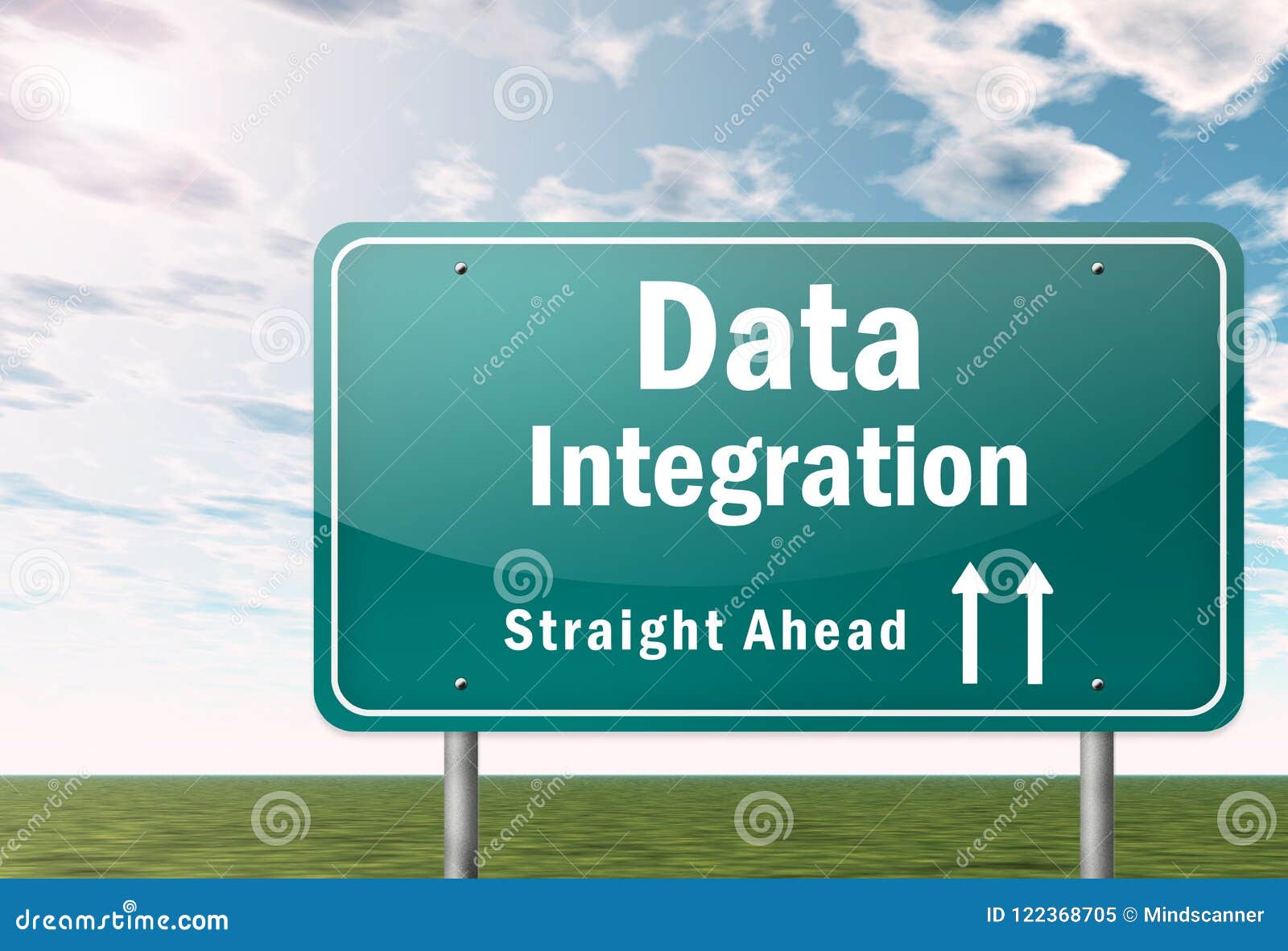 Signpost Data Integration stock illustration. Illustration of traffic ...