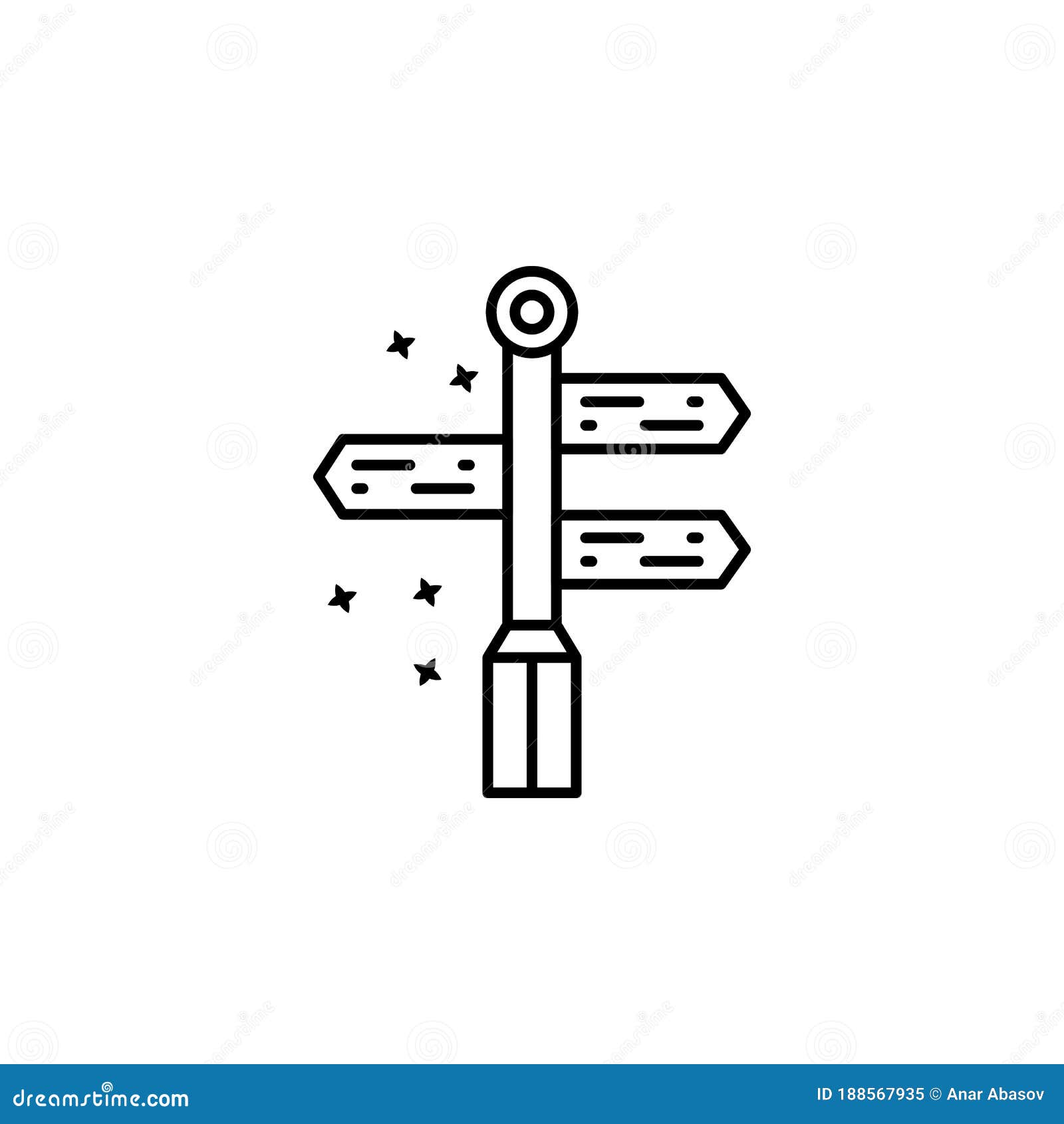 Signpost Directions Stock Illustration | CartoonDealer.com #6684967