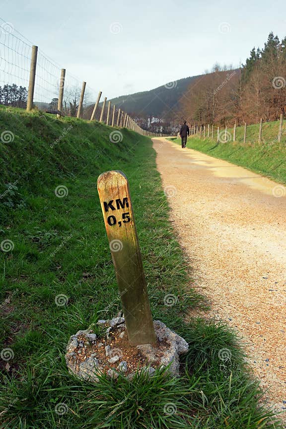 Signpost with distance stock photo. Image of park, person - 29626958