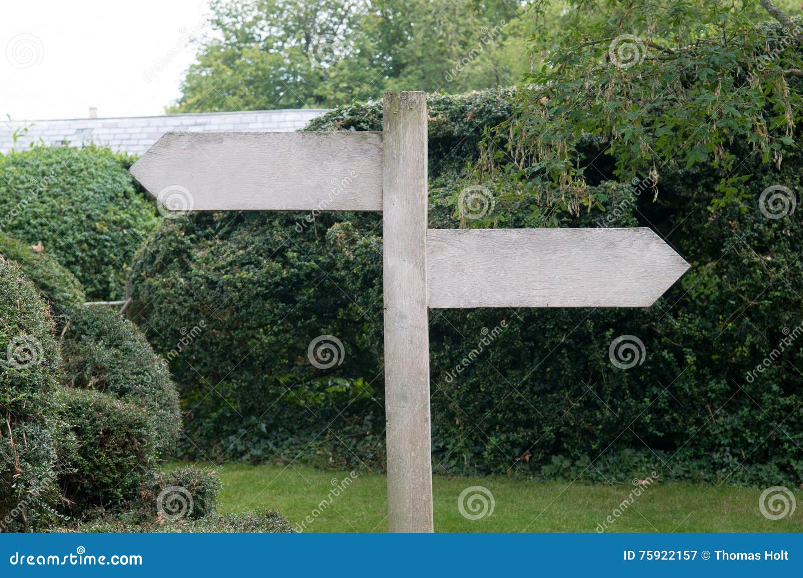 Signpost with Empty Space To Add Text Stock Image - Image of template ...