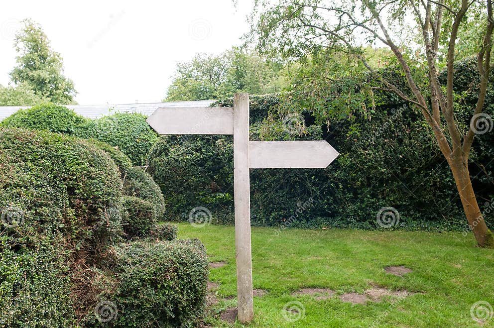 Signpost with Empty Space To Add Text Stock Photo - Image of decision ...