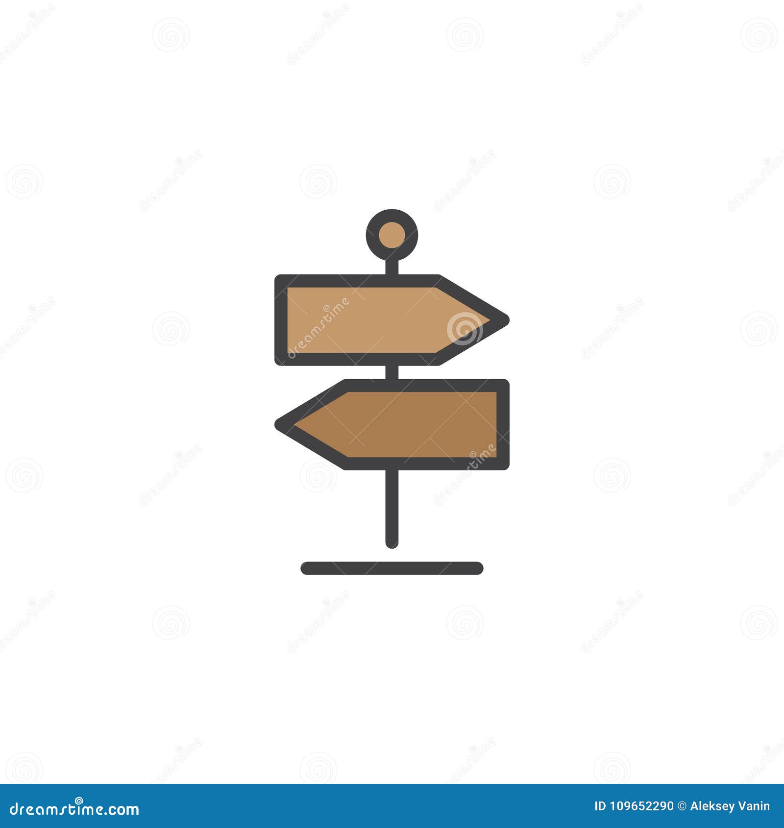 Signpost Filled Outline Icon Stock Vector - Illustration of colorful ... Signpost Filled Outline Icon Stock Vector - Illustration of colorful ...