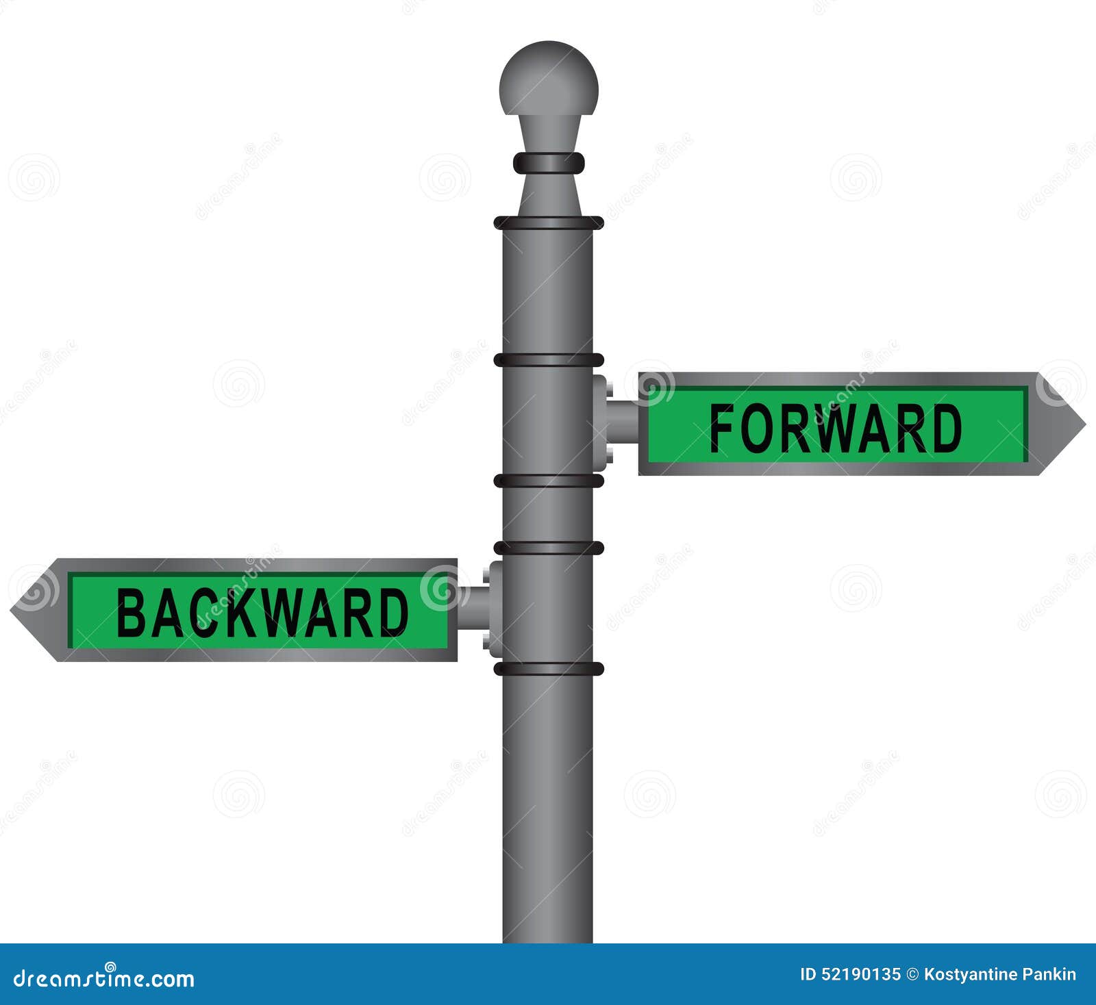 Signpost Forward and Backward Stock Vector - Illustration of forward ...