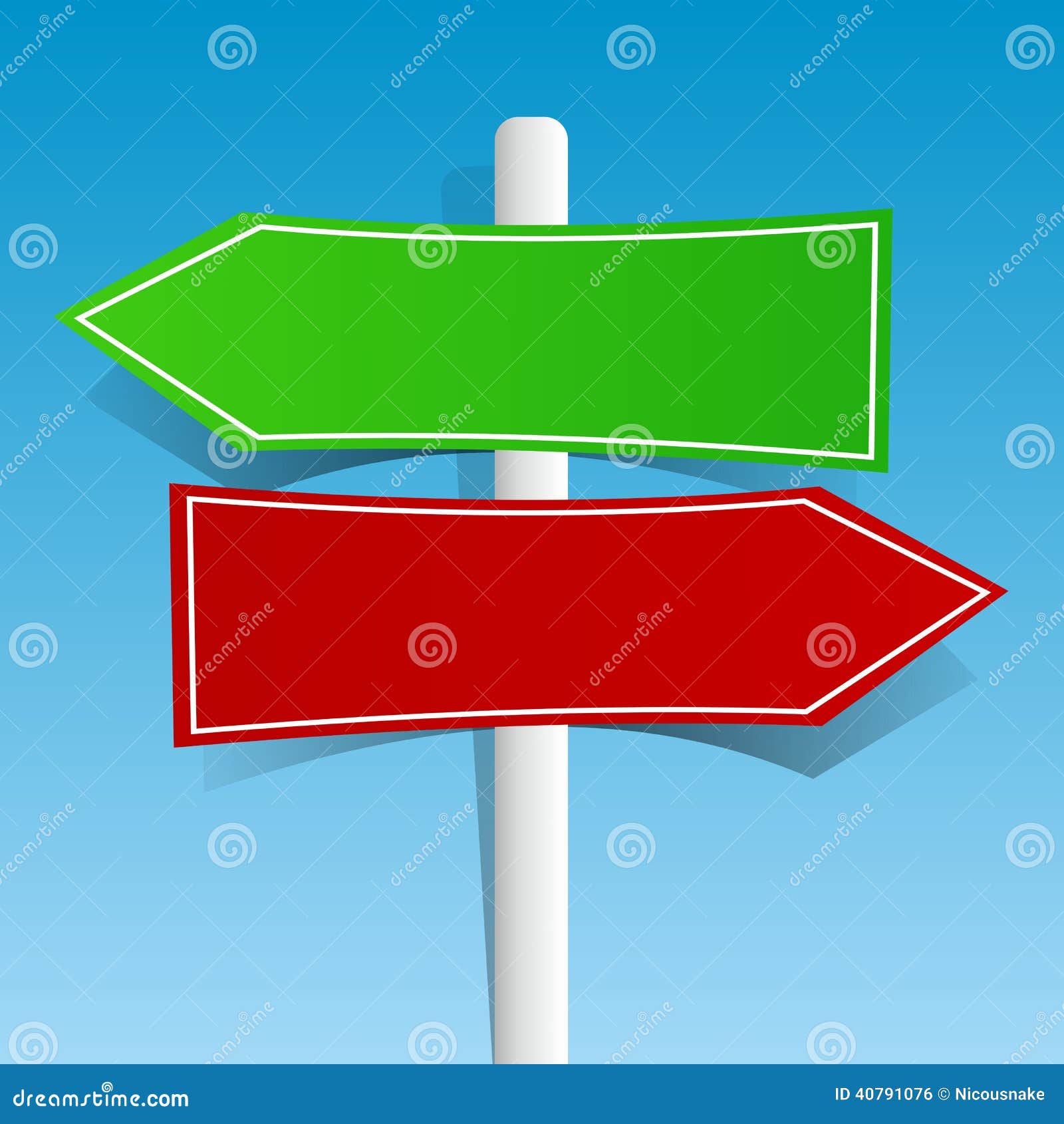 Signpost stock vector. Illustration of good, post, road - 40791076