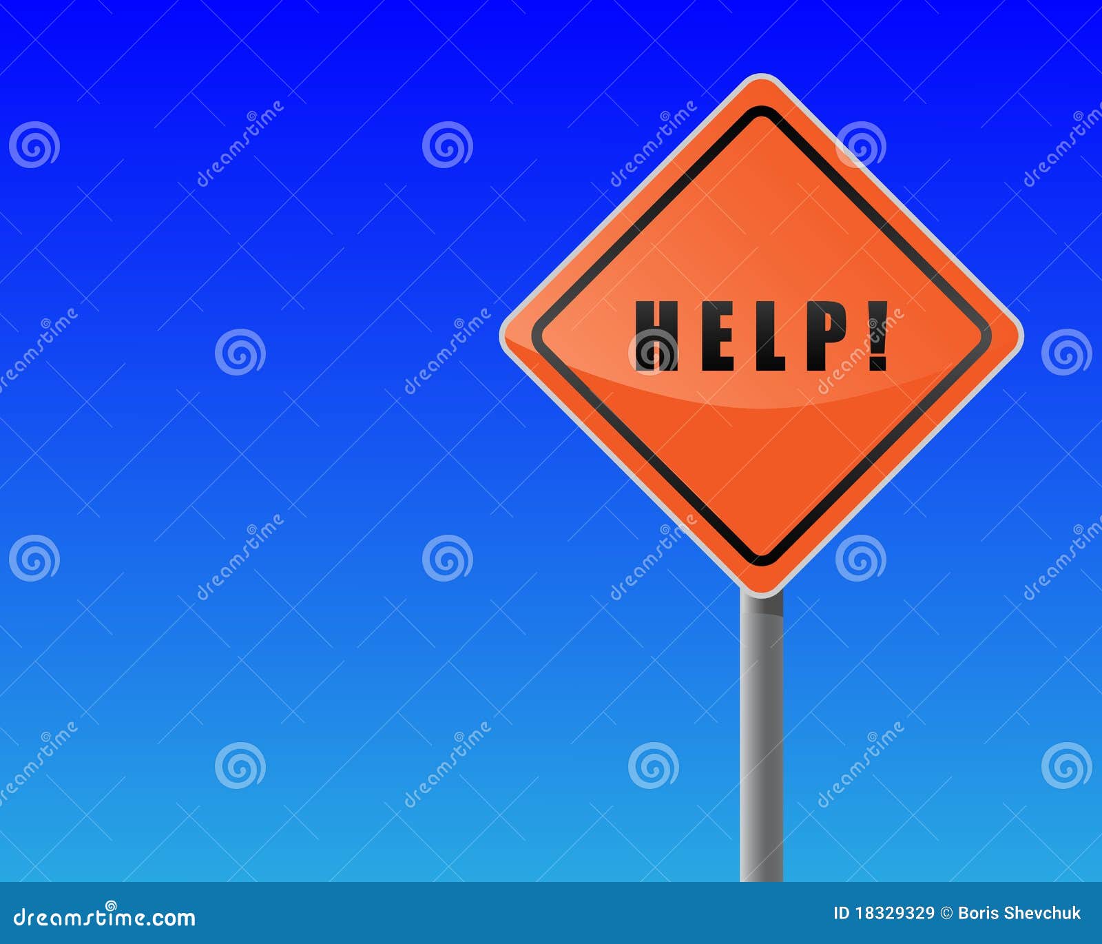 Signpost help. stock illustration. Illustration of traffic - 18329329