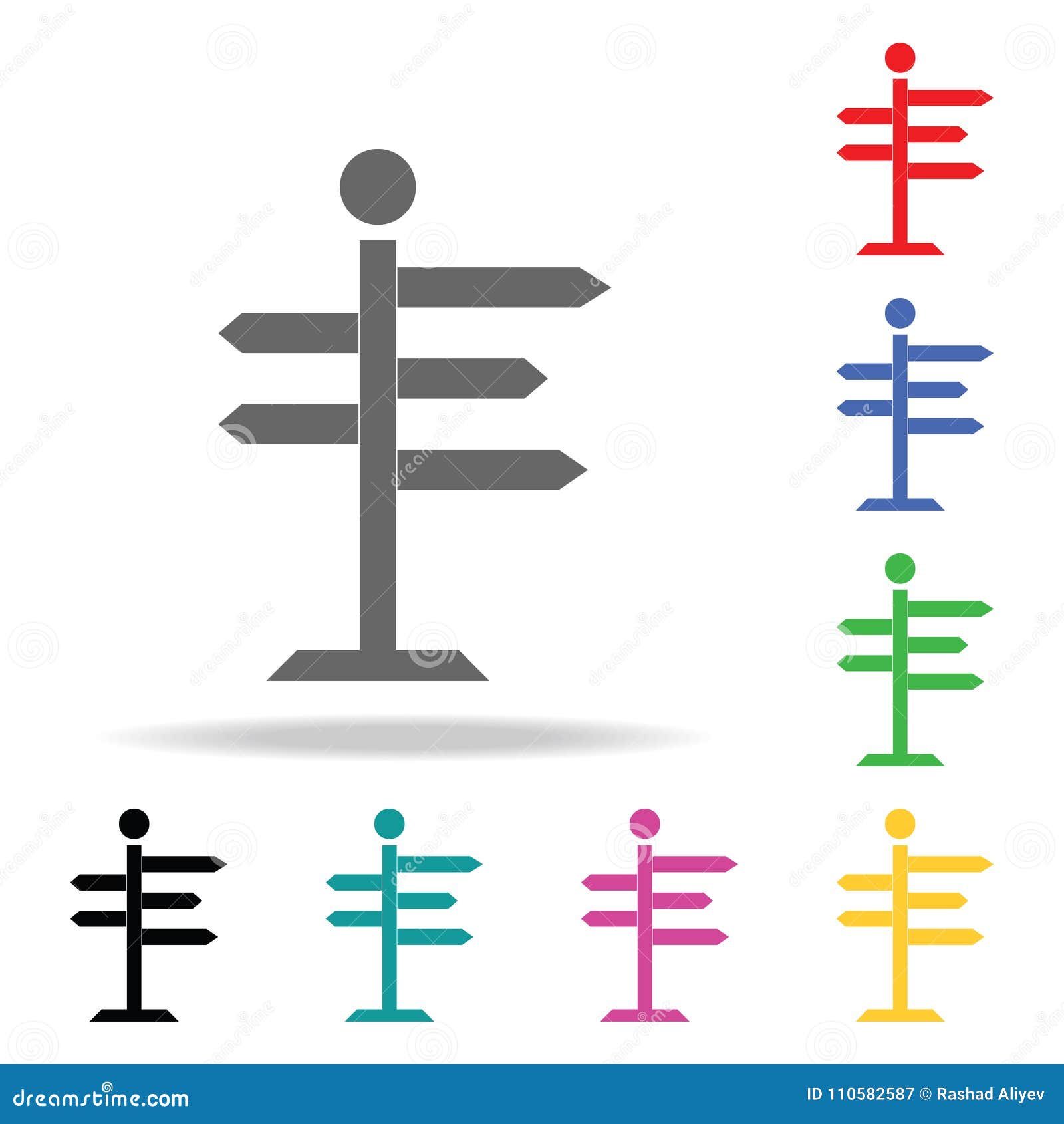 Signpost Icon. Elements in Multi Colored Icons for Mobile Concept and ...