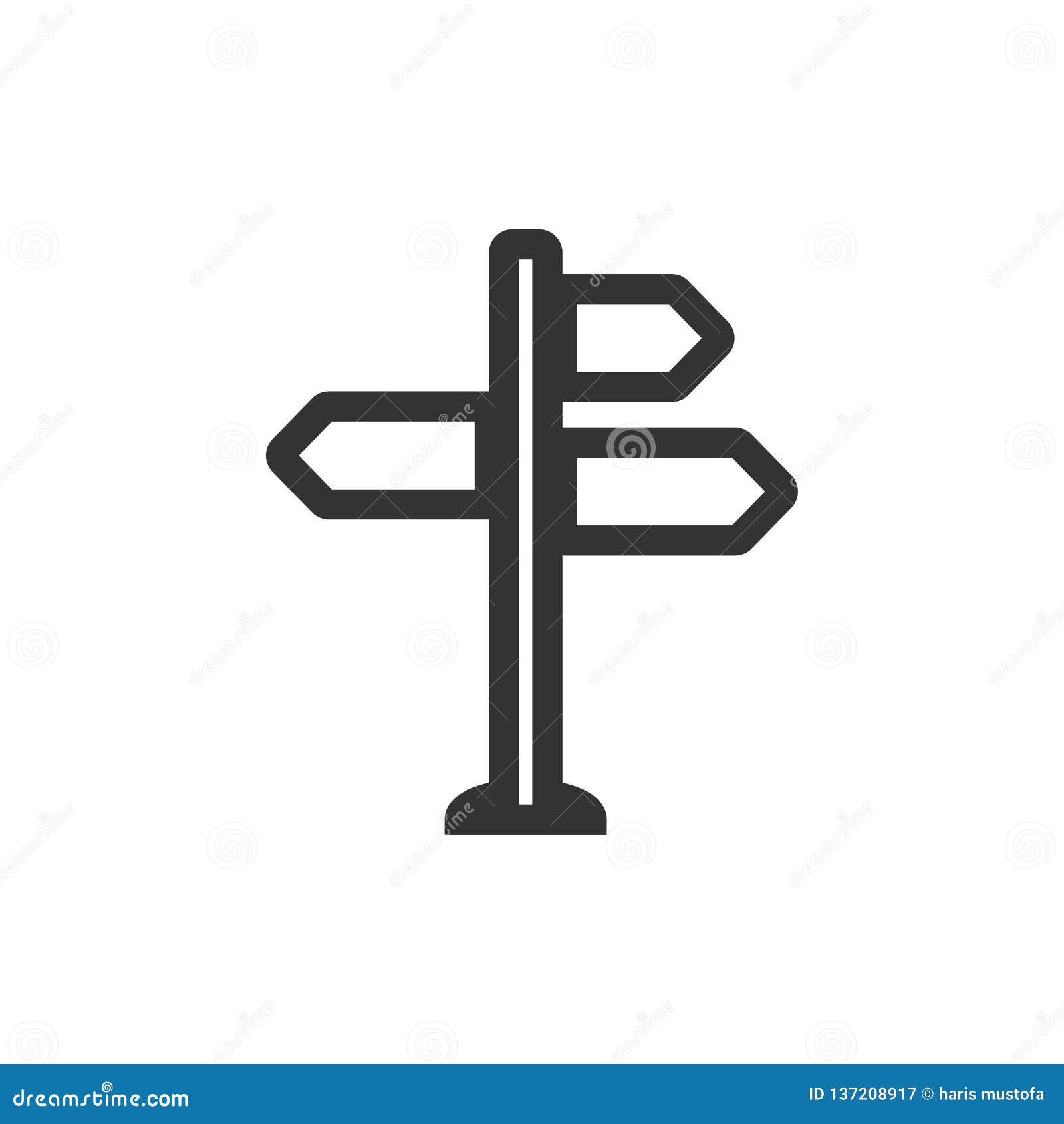 Signpost Icon Graphic Design Template Vector Stock Vector ...