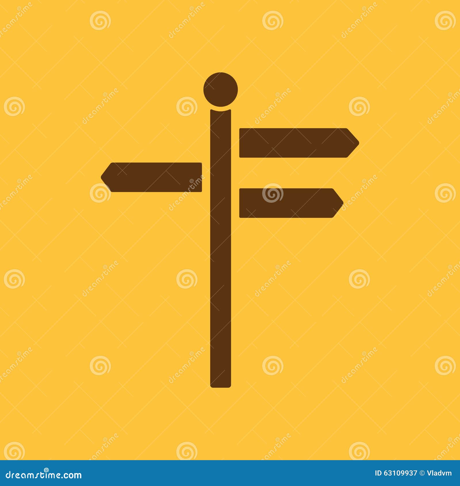 The Signpost Icon. Pointer Symbol Stock Illustration - Illustration of ...