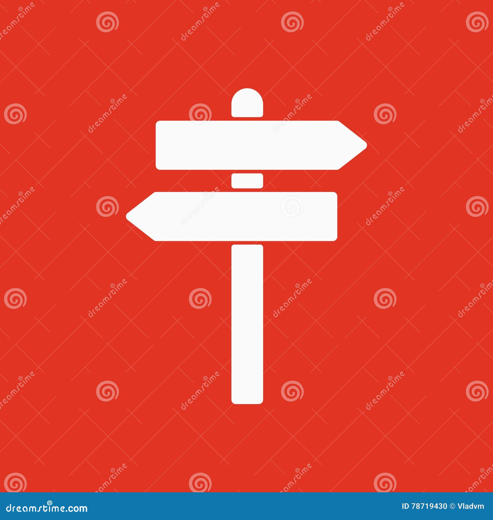 The Signpost Icon. Pointer Symbol Stock Vector - Illustration of change ...