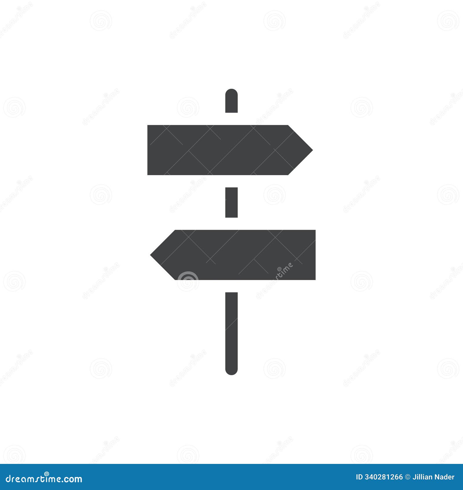 Signpost Icon Simple Vector Symbol Stock Vector - Illustration of logo ...