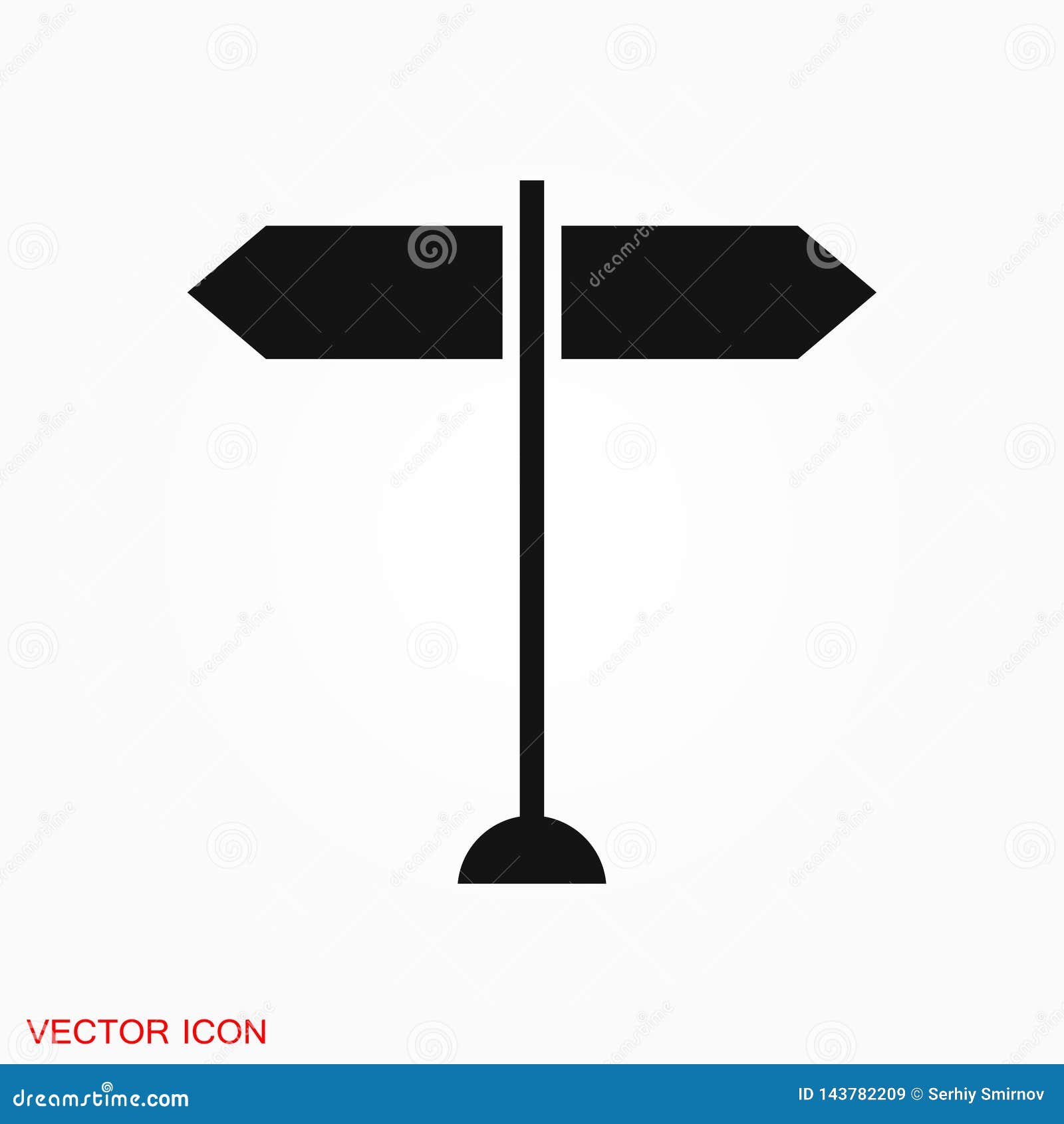 Signpost Icon Vector Sign Symbol for Design Stock Illustration ...