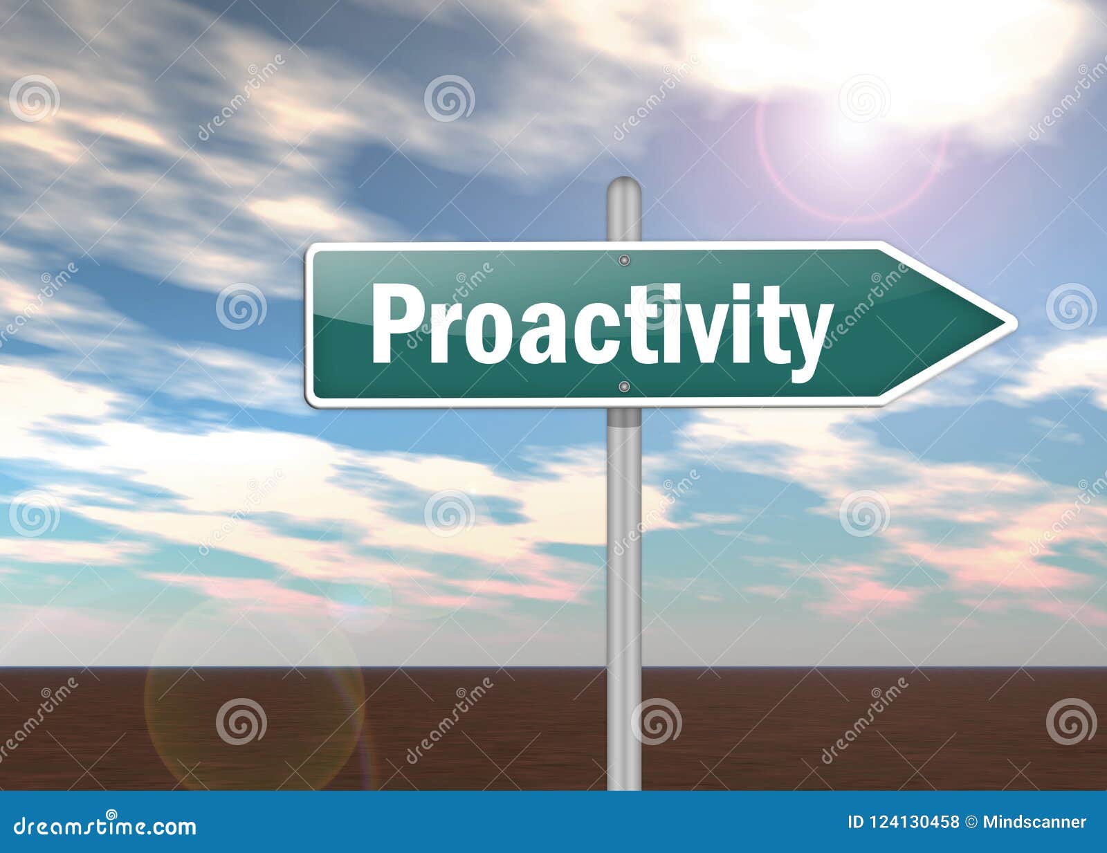 Signpost Proactivity stock illustration. Illustration of proactively ...
