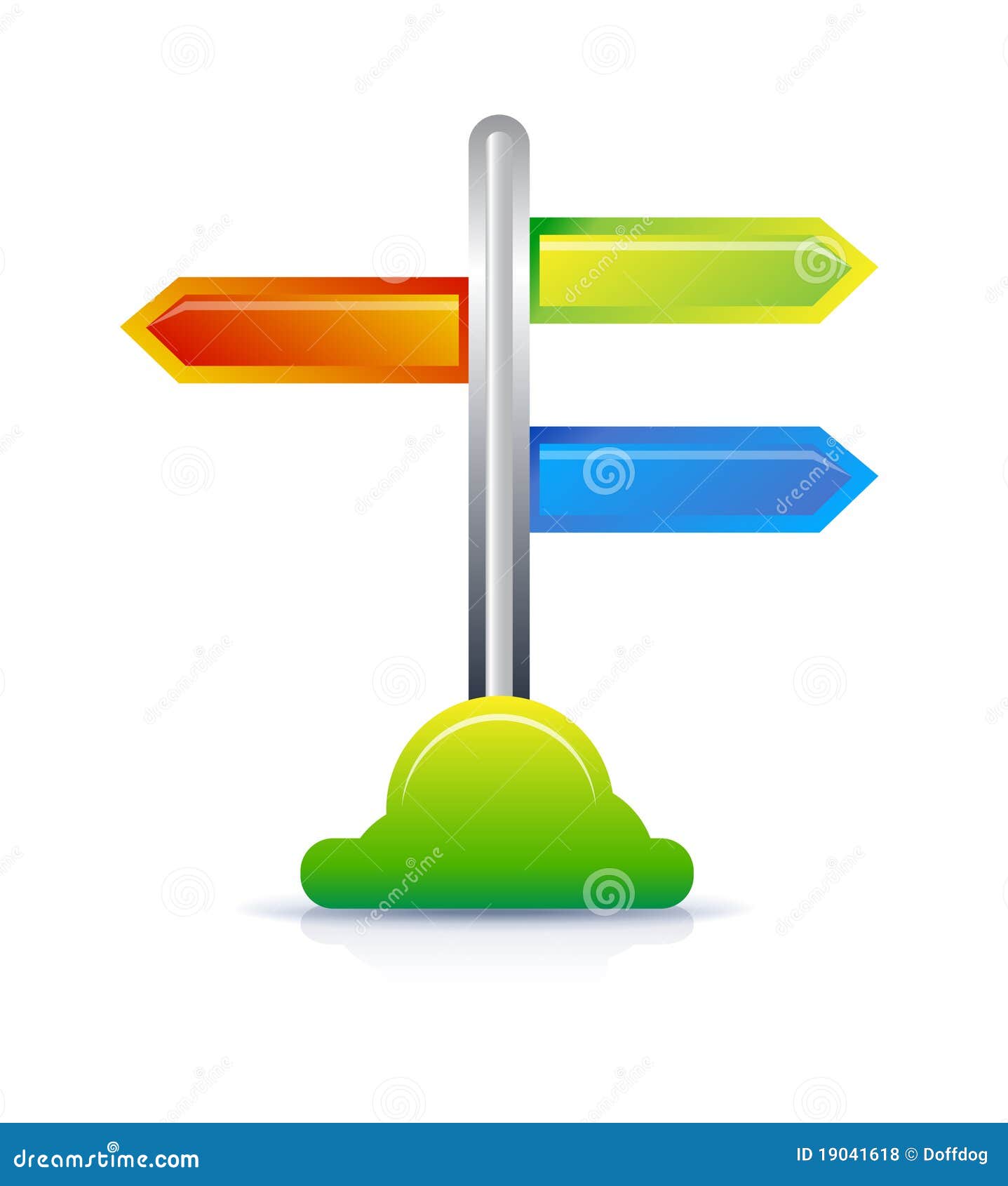 Signpost Indicating Directions Stock Vector - Illustration of pictogram ...
