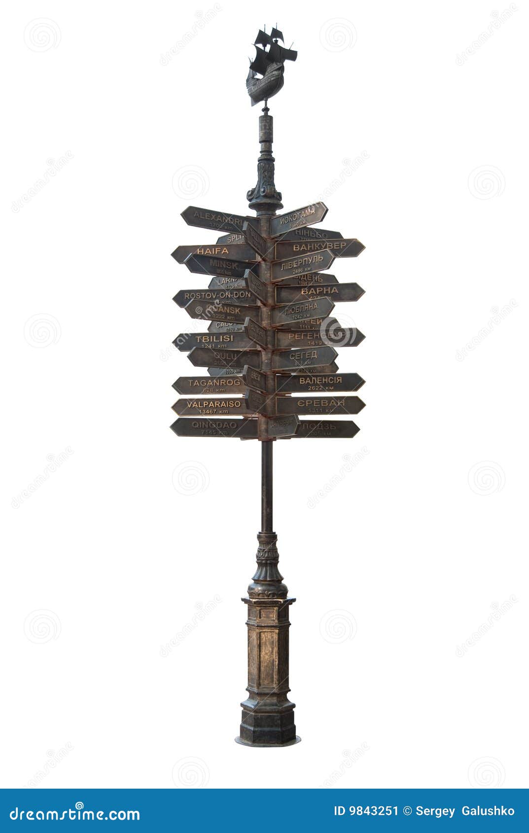 Signpost isolated stock image. Image of post, discovery - 9843251