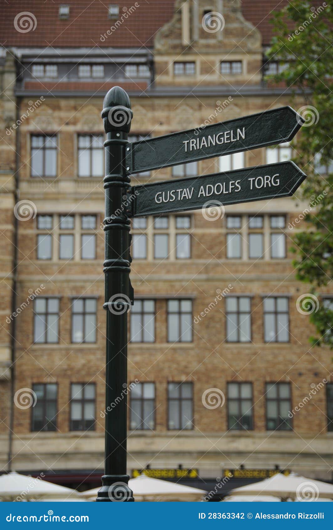 Signpost in Malmo, Sweden stock photo. Image of directional - 28363342