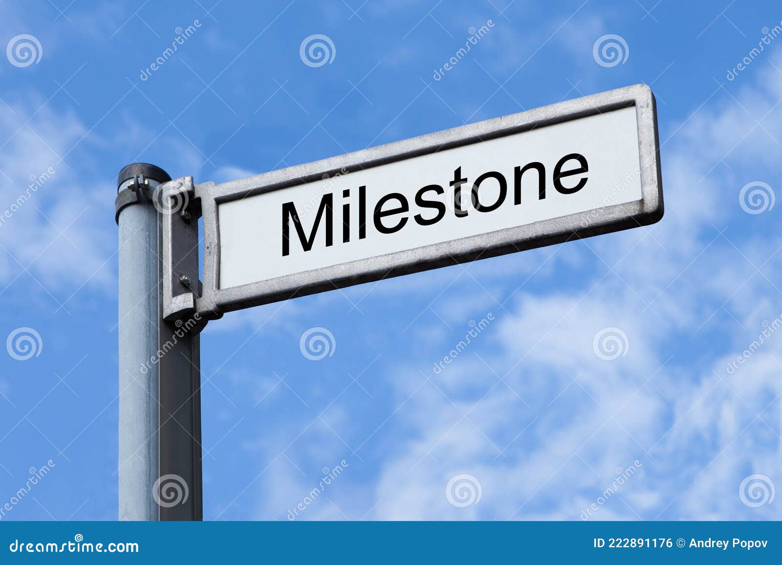Signpost with Milestone Sign Against Sky Stock Photo - Image of ...